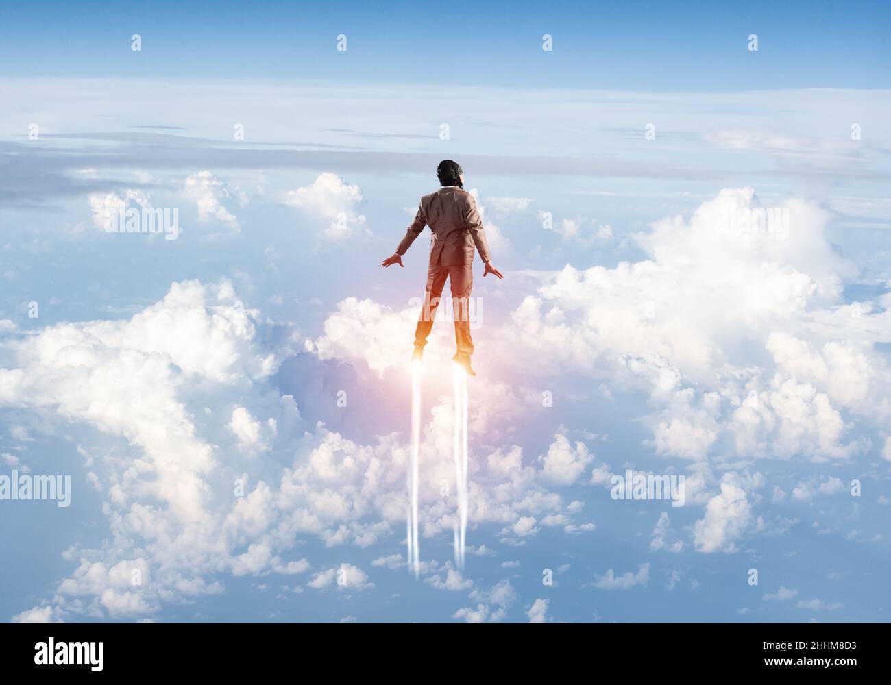 Superman flying earth hi-res stock photography and images - Alamy
