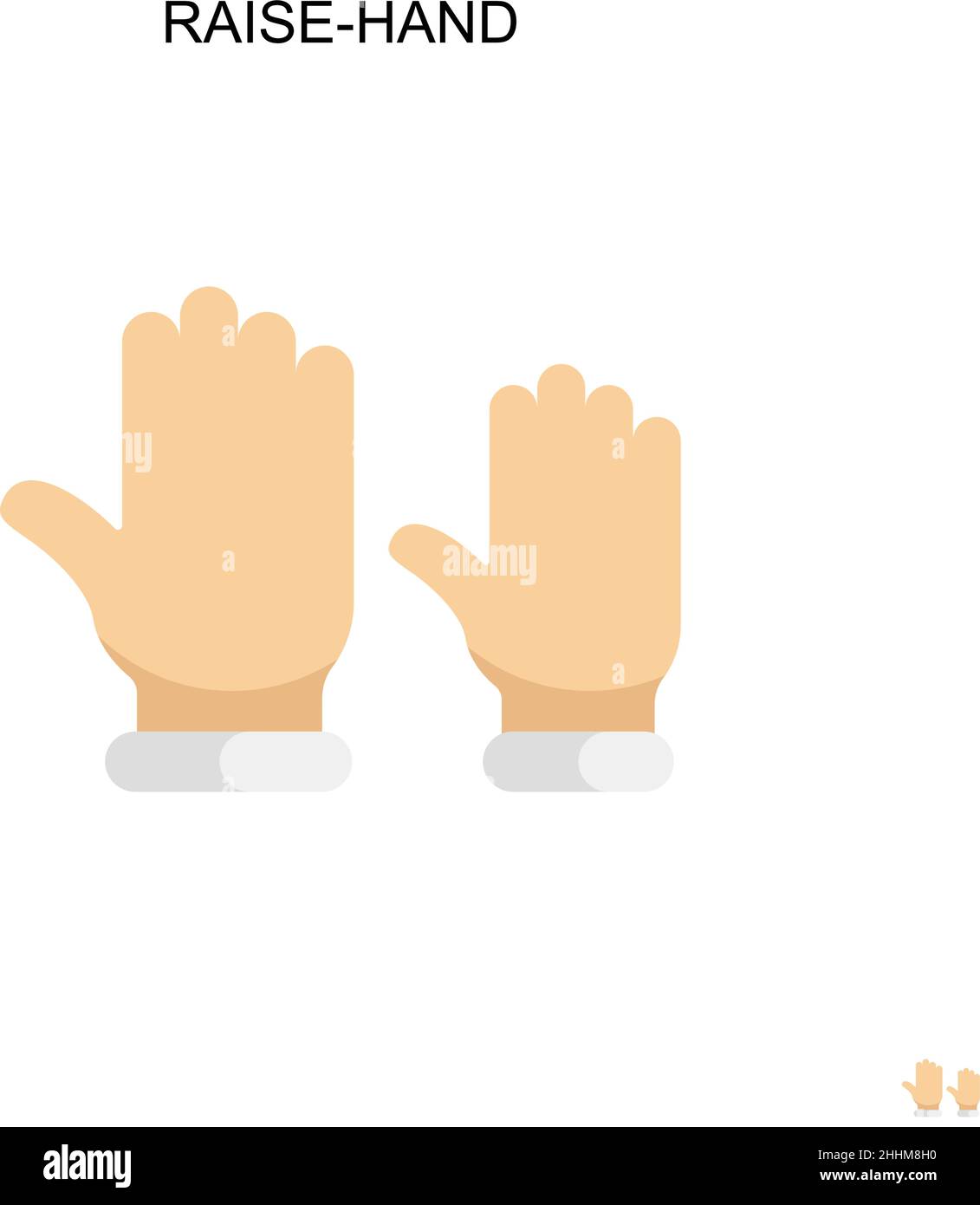 Raise-hand Simple vector icon.Perfect color modern pictogram on ...