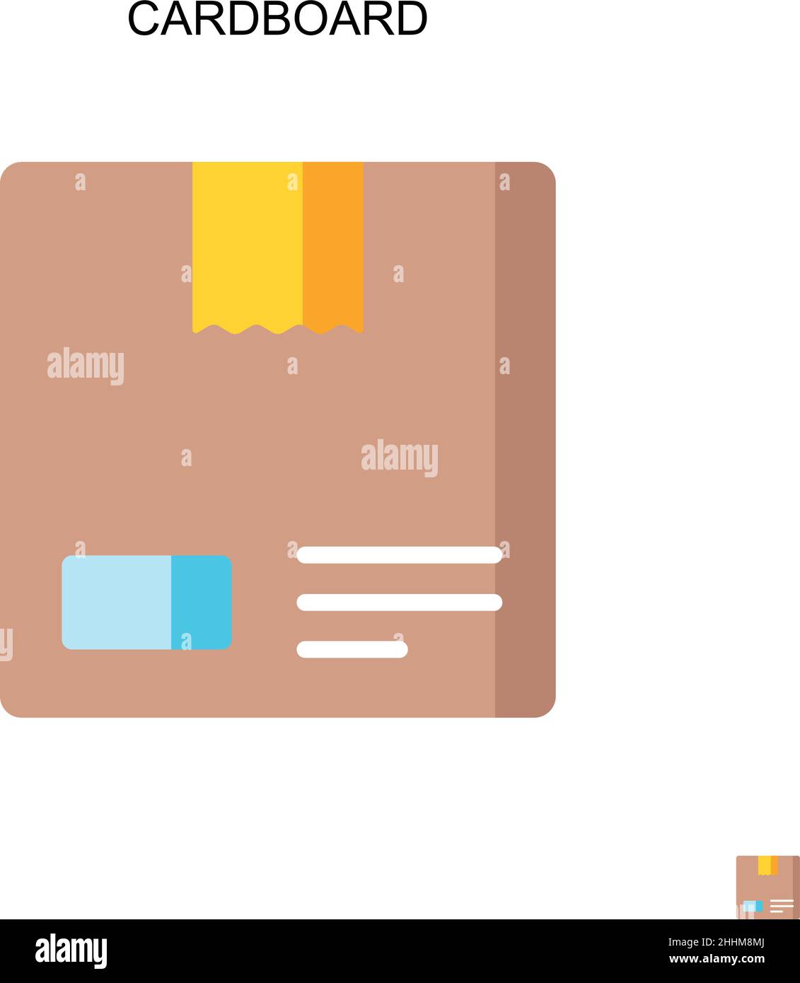 Cardboard Simple vector icon.Perfect color modern pictogram on editable ...