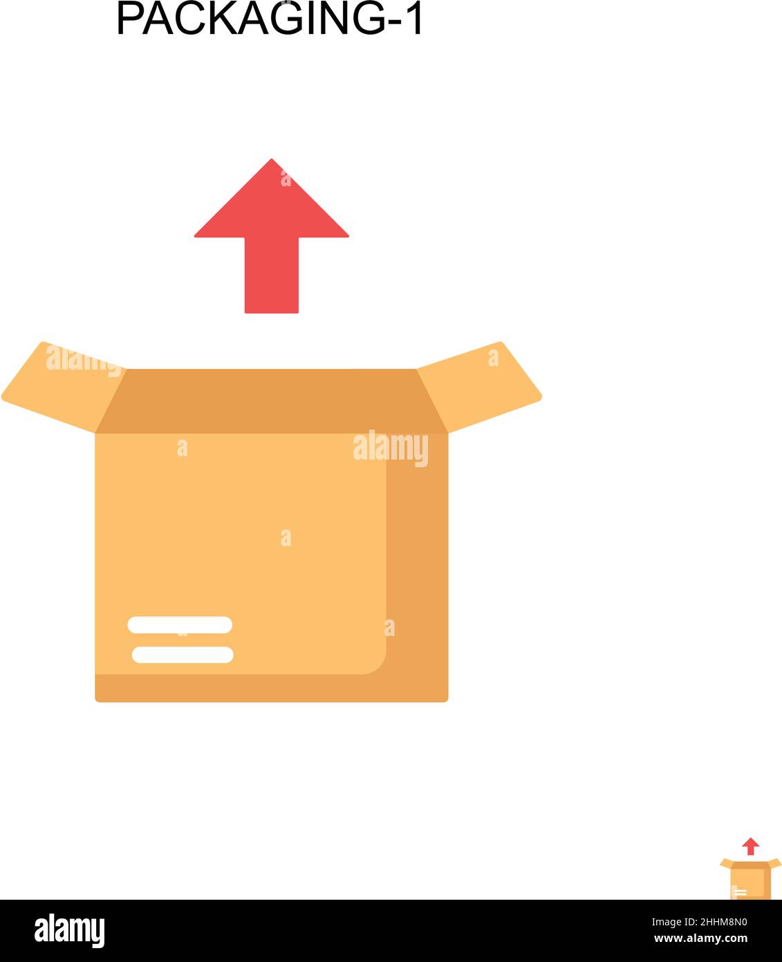 Packaging-1 Simple vector icon.Perfect color modern pictogram on ...