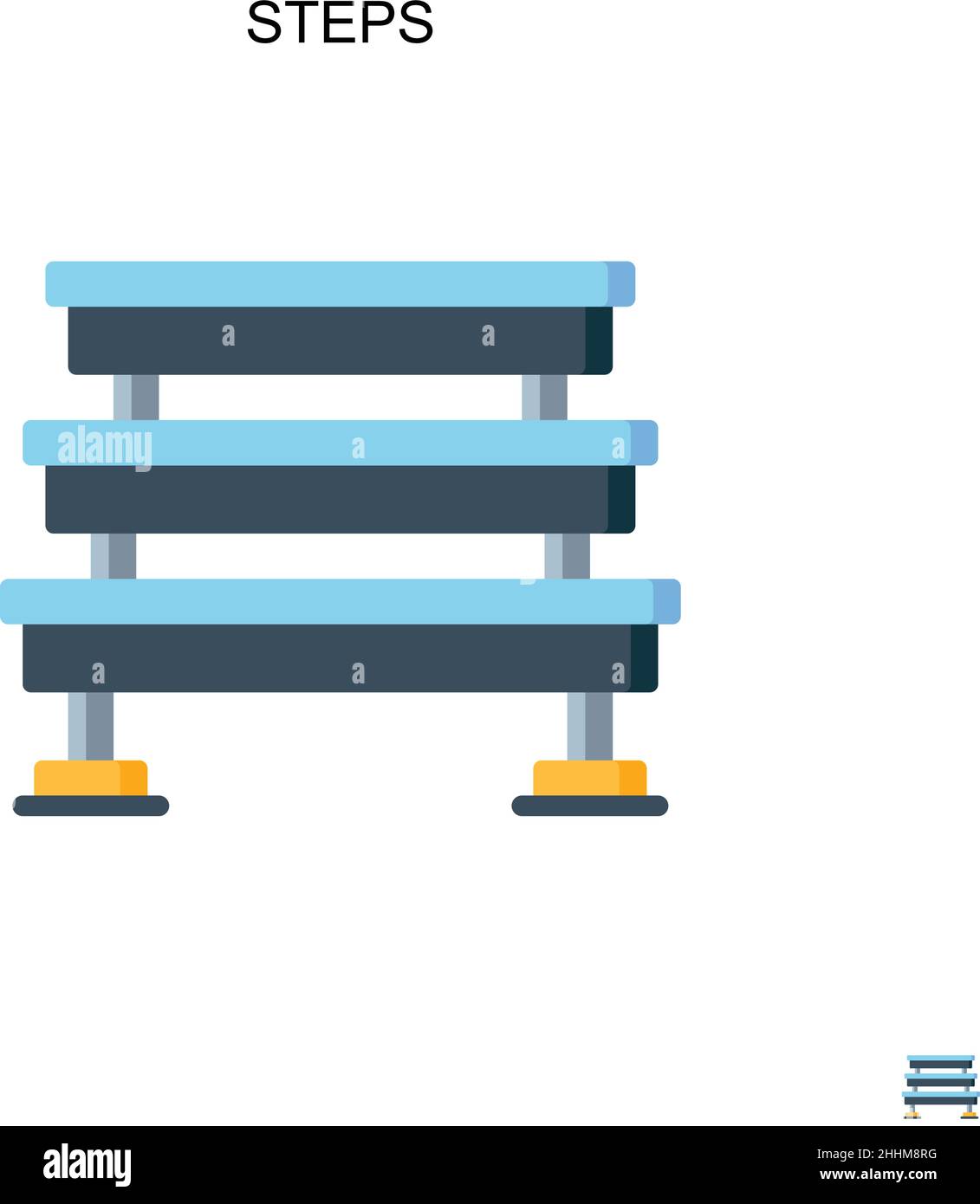 Steps Simple vector icon.Perfect color modern pictogram on editable ...