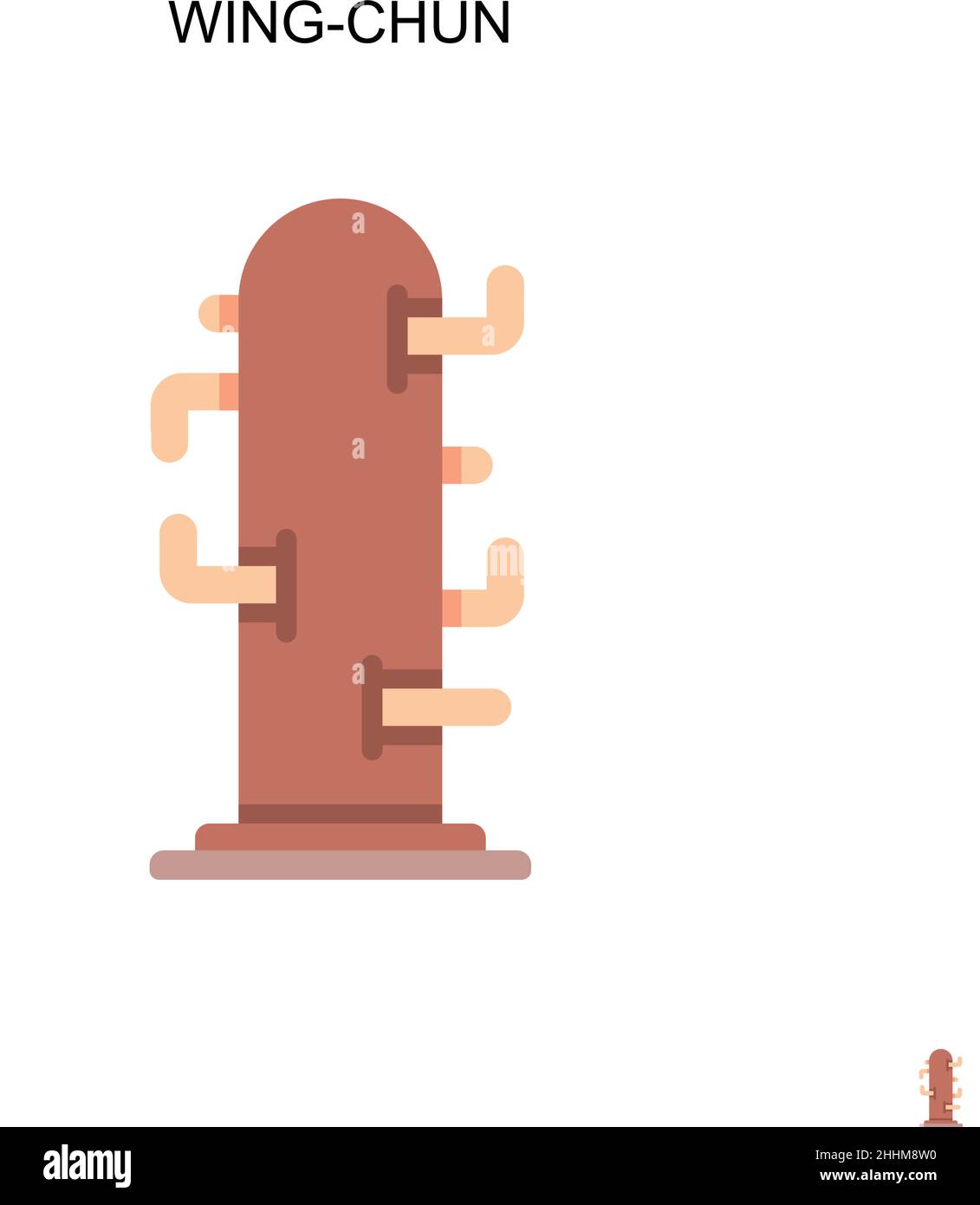 Wing-chun Simple vector icon.Perfect color modern pictogram on editable ...