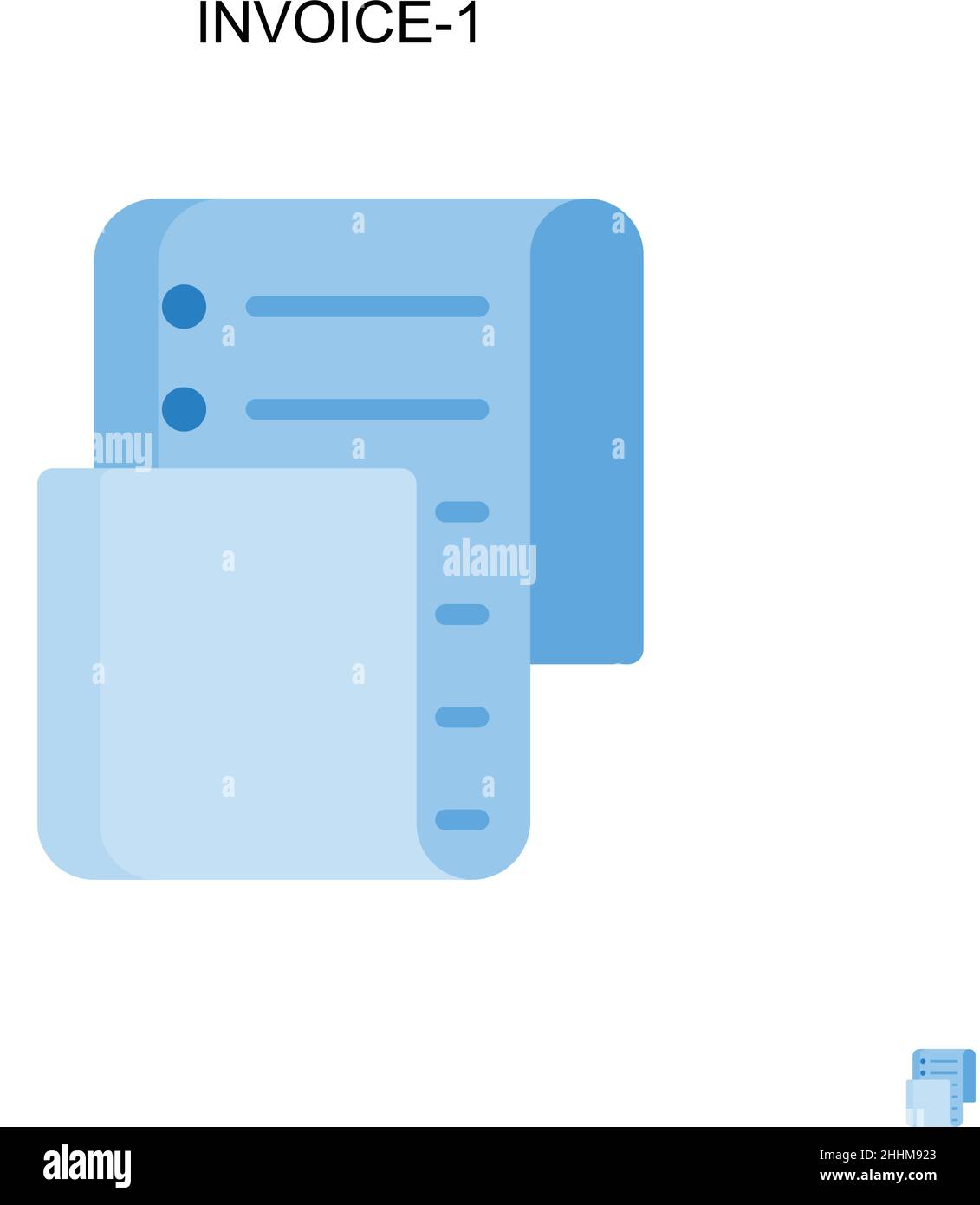 Invoice-1 Simple vector icon.Perfect color modern pictogram on editable ...