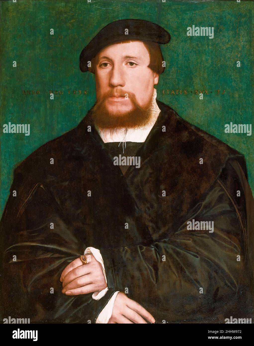 Portrait of a Hanseatic Merchant, painting by Hans Holbein the Younger ...