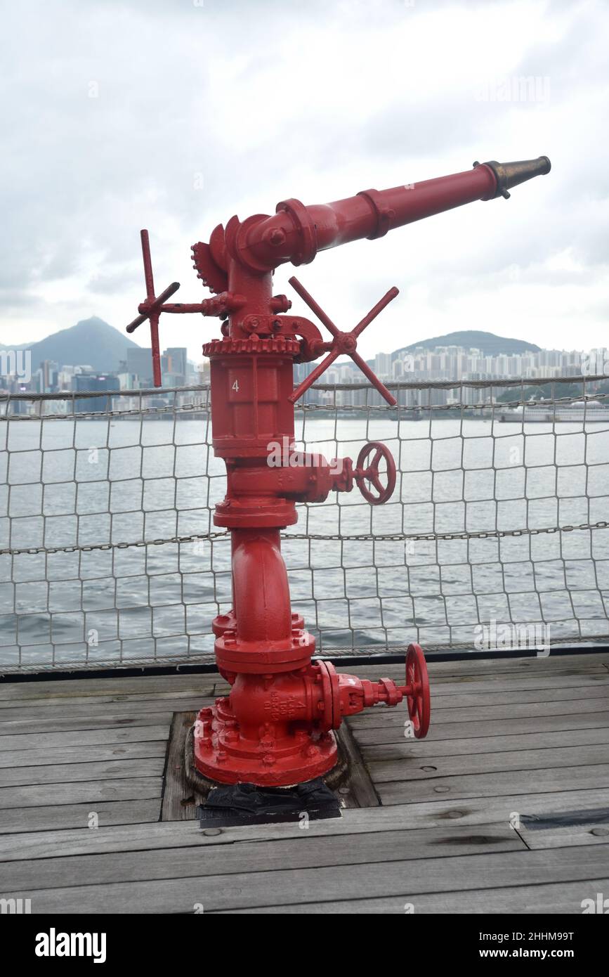 Fire extinguisher monitor onboard the retired fireboat Alexander ...