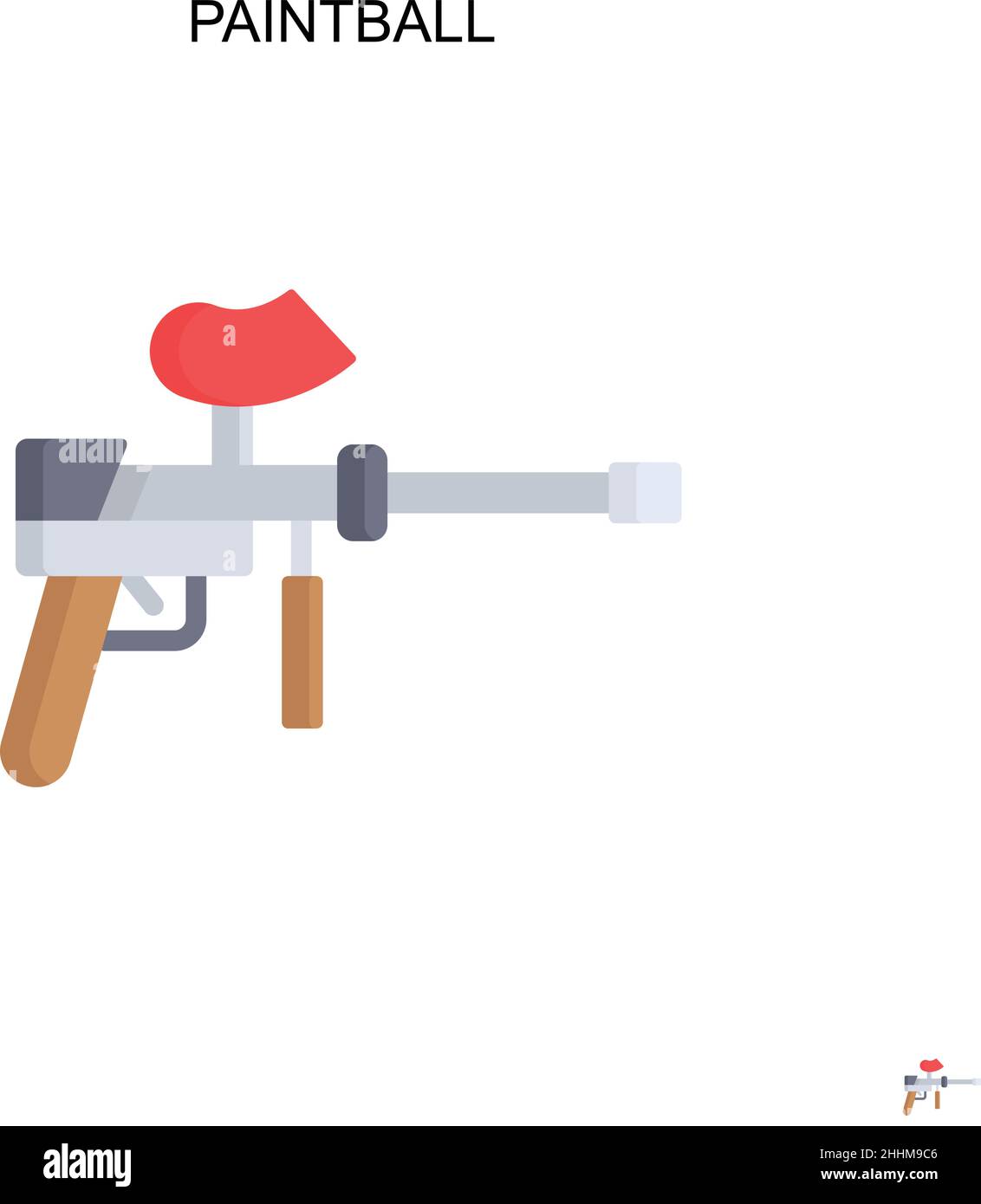 Paintball Simple vector icon.Perfect color modern pictogram on editable ...