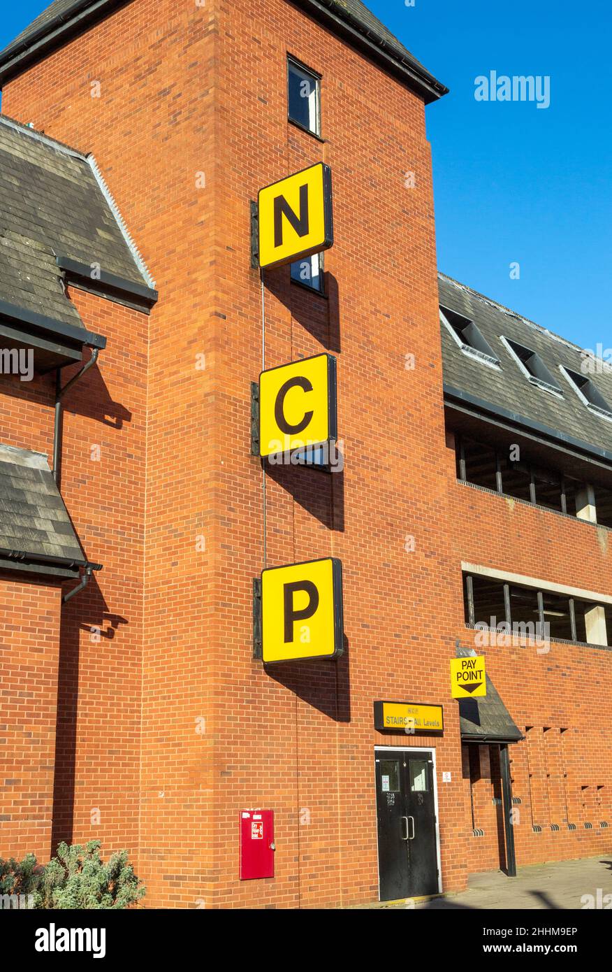NCP sign, National Car Parks, Foundation Street, Ipswich, Suffolk ...