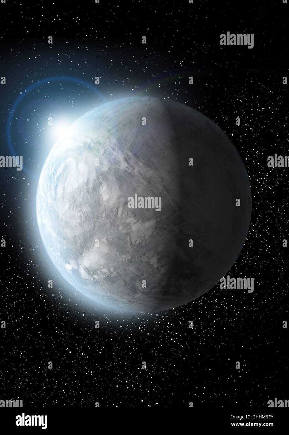 Vertical wallpaper of planet in space. Outer dark space wallpaper ...