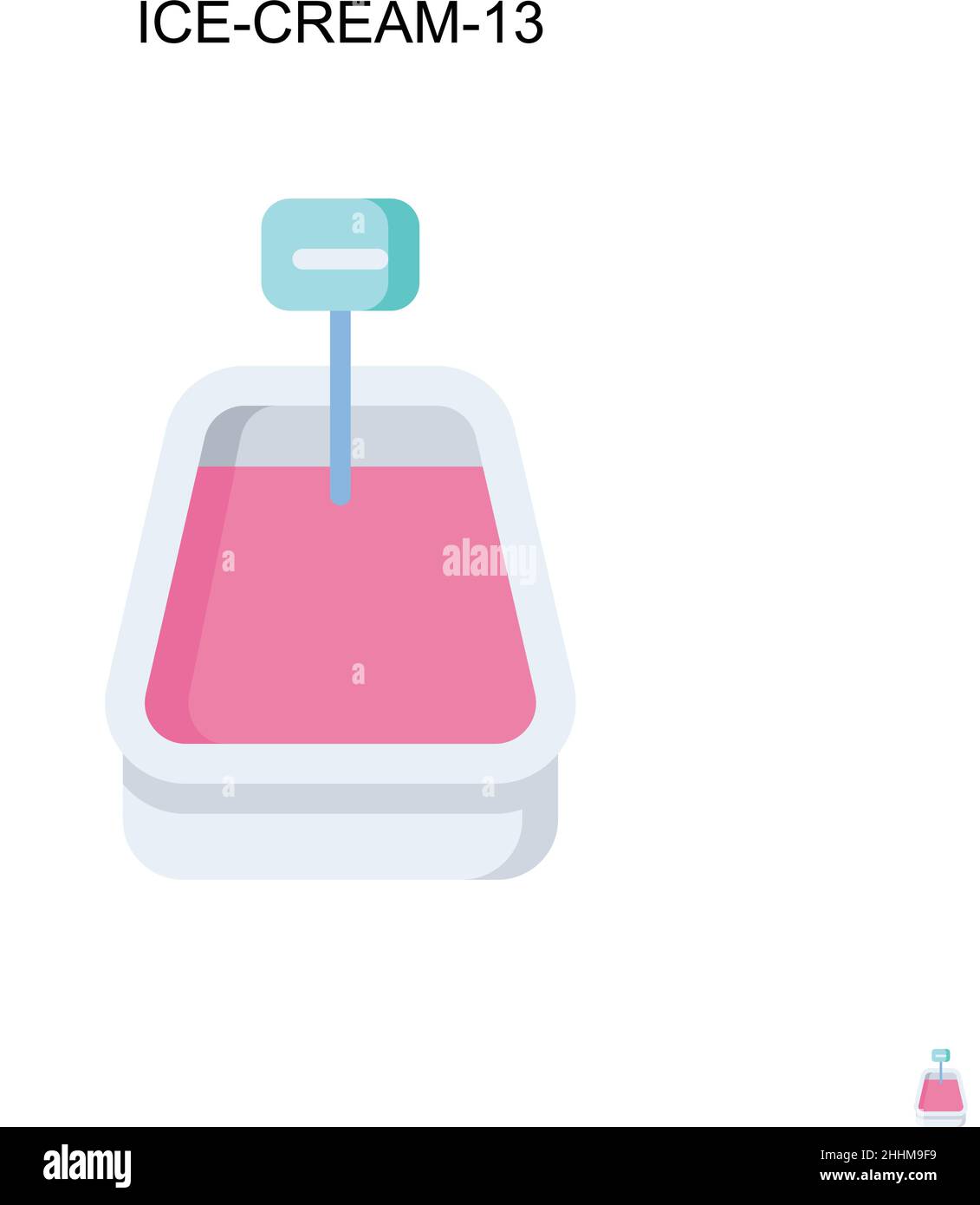 Ice-cream-13 Simple vector icon.Perfect color modern pictogram on ...