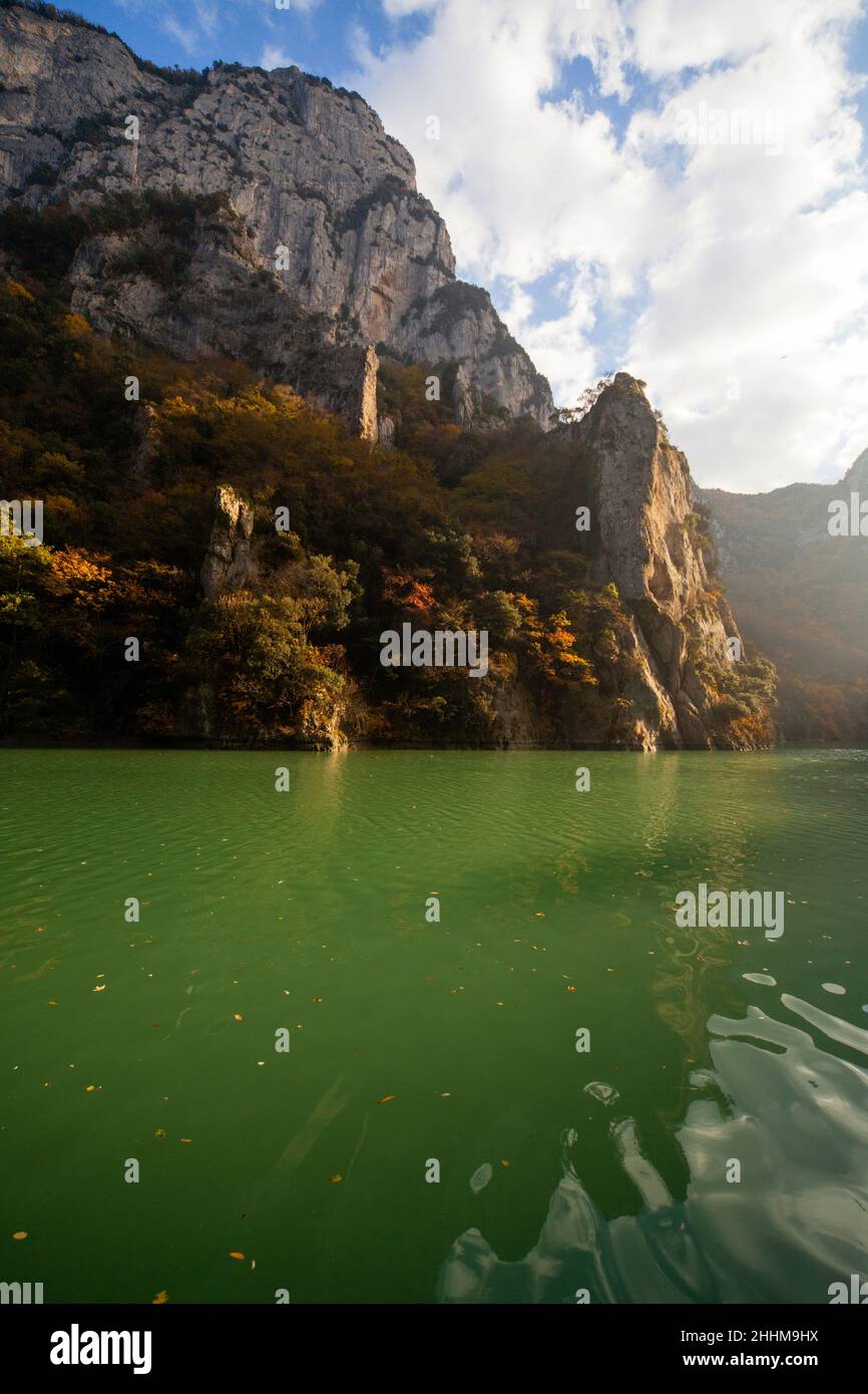 Natural reserve of the Furlo gorge in the Marche region, Italy Stock ...