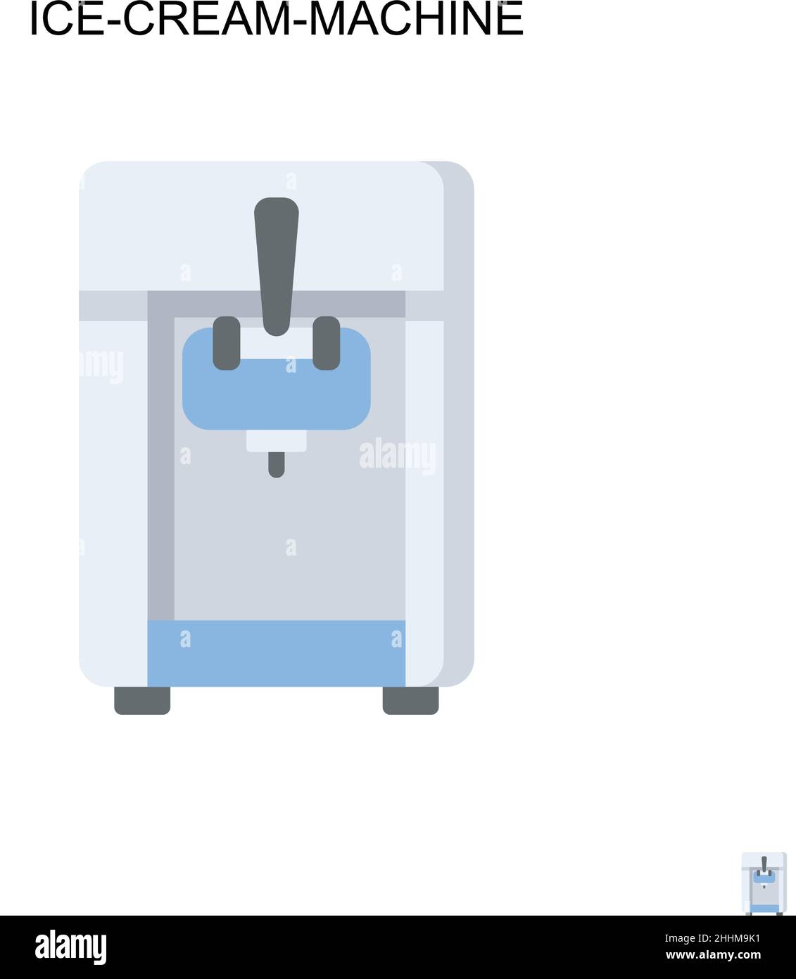 Ice-cream-machine Simple vector icon.Perfect color modern pictogram on ...
