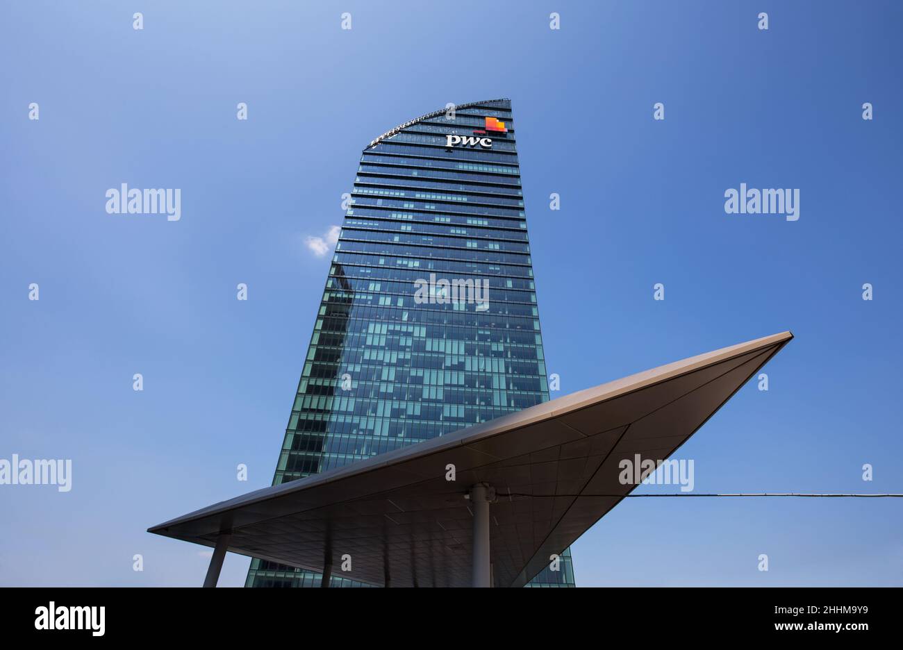MILAN, ITALY JUNE 15, 2021 - Libeskind Tower or Pwc Tower in City Life ...