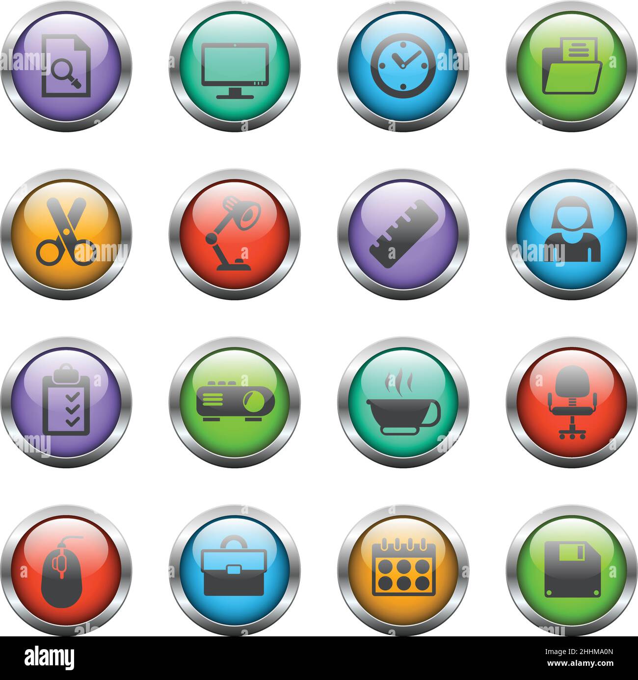 office icon set Stock Vector Image & Art - Alamy