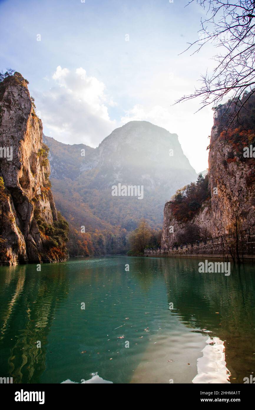 Natural reserve of the Furlo gorge in the Marche region, Italy Stock ...