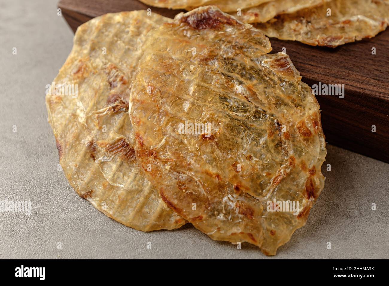 Dried fish made from dried ratfish dried filefish fillet Stock Photo ...