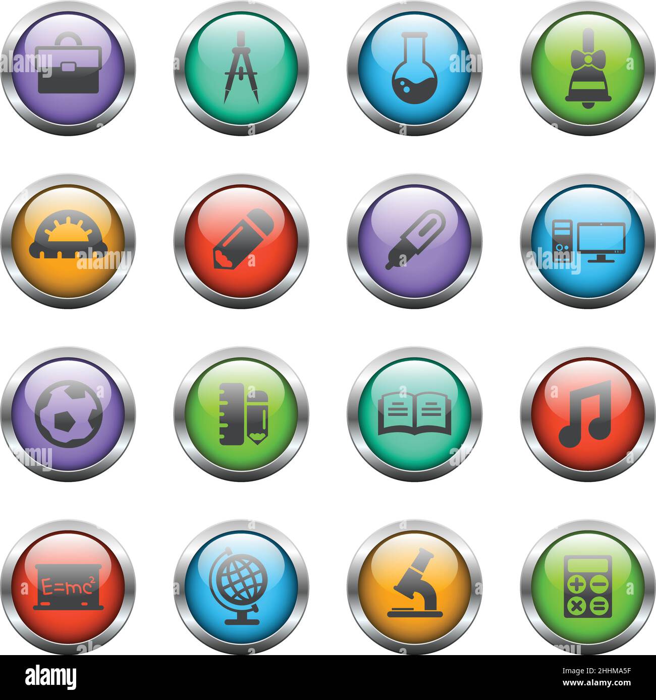 school icon set Stock Vector Image & Art - Alamy