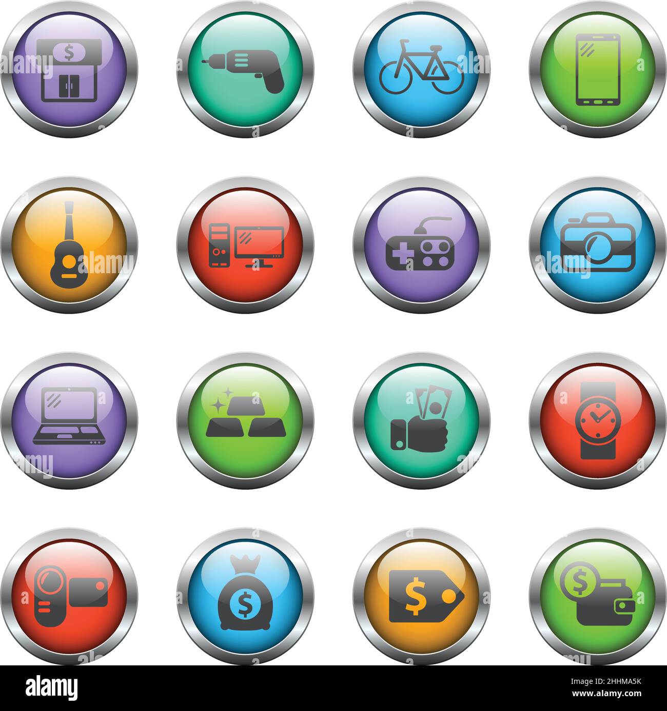 pawn shop icon set Stock Vector Image & Art - Alamy