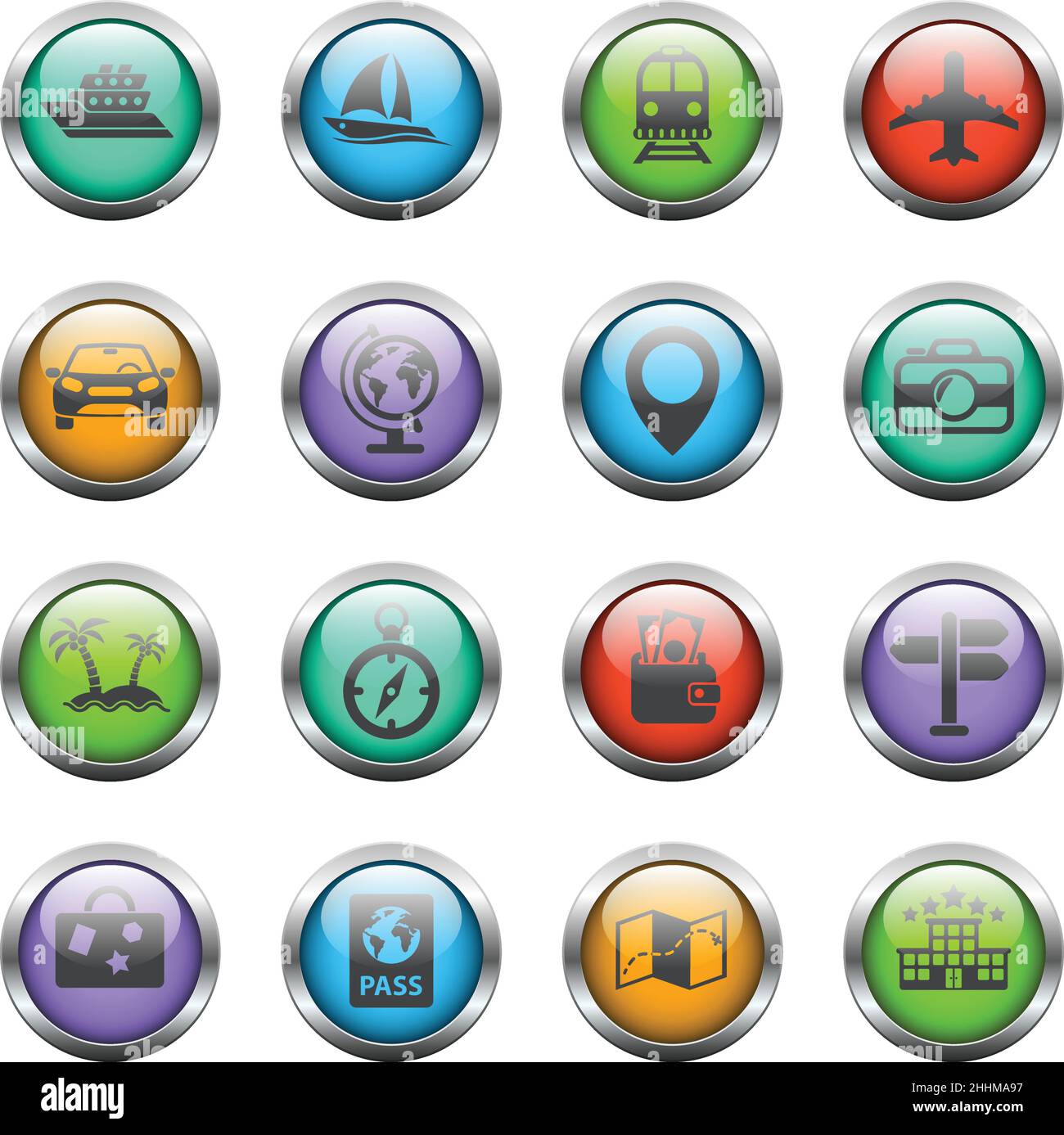 travel icon set Stock Vector Image & Art - Alamy