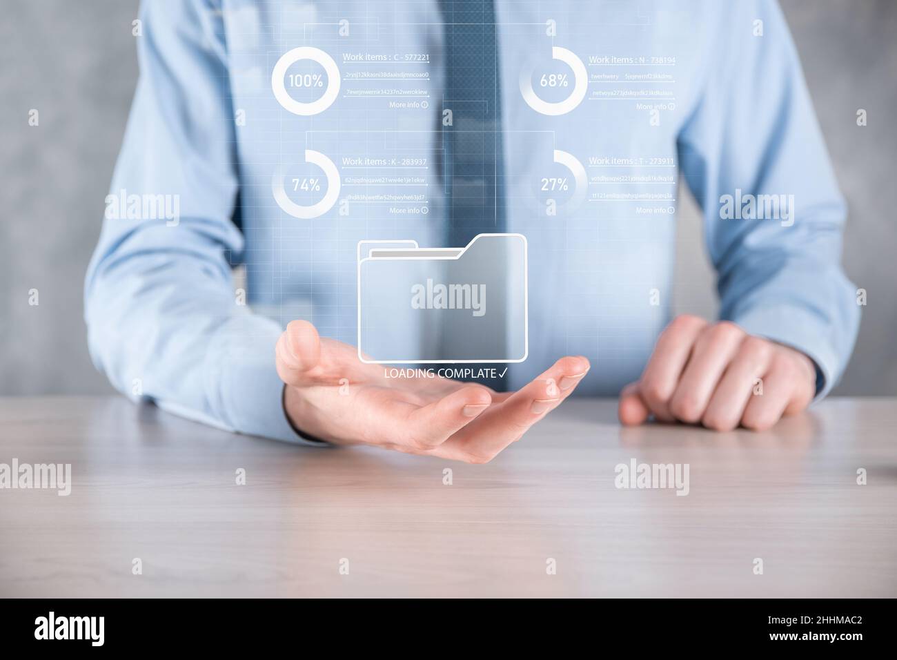 Business developer hand using board framework on virtual modern ...