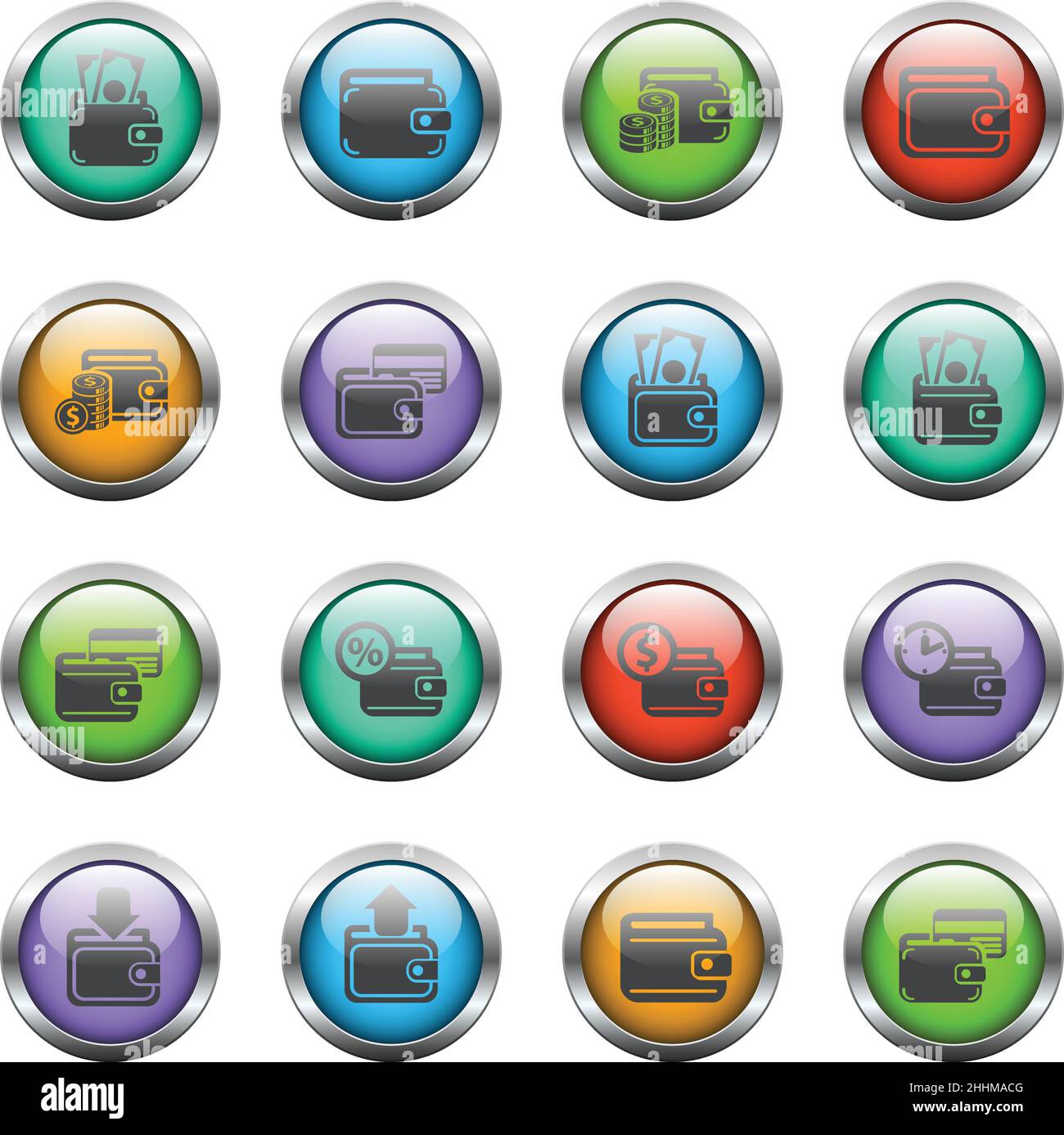 Wallet credit card set Stock Vector Images - Alamy