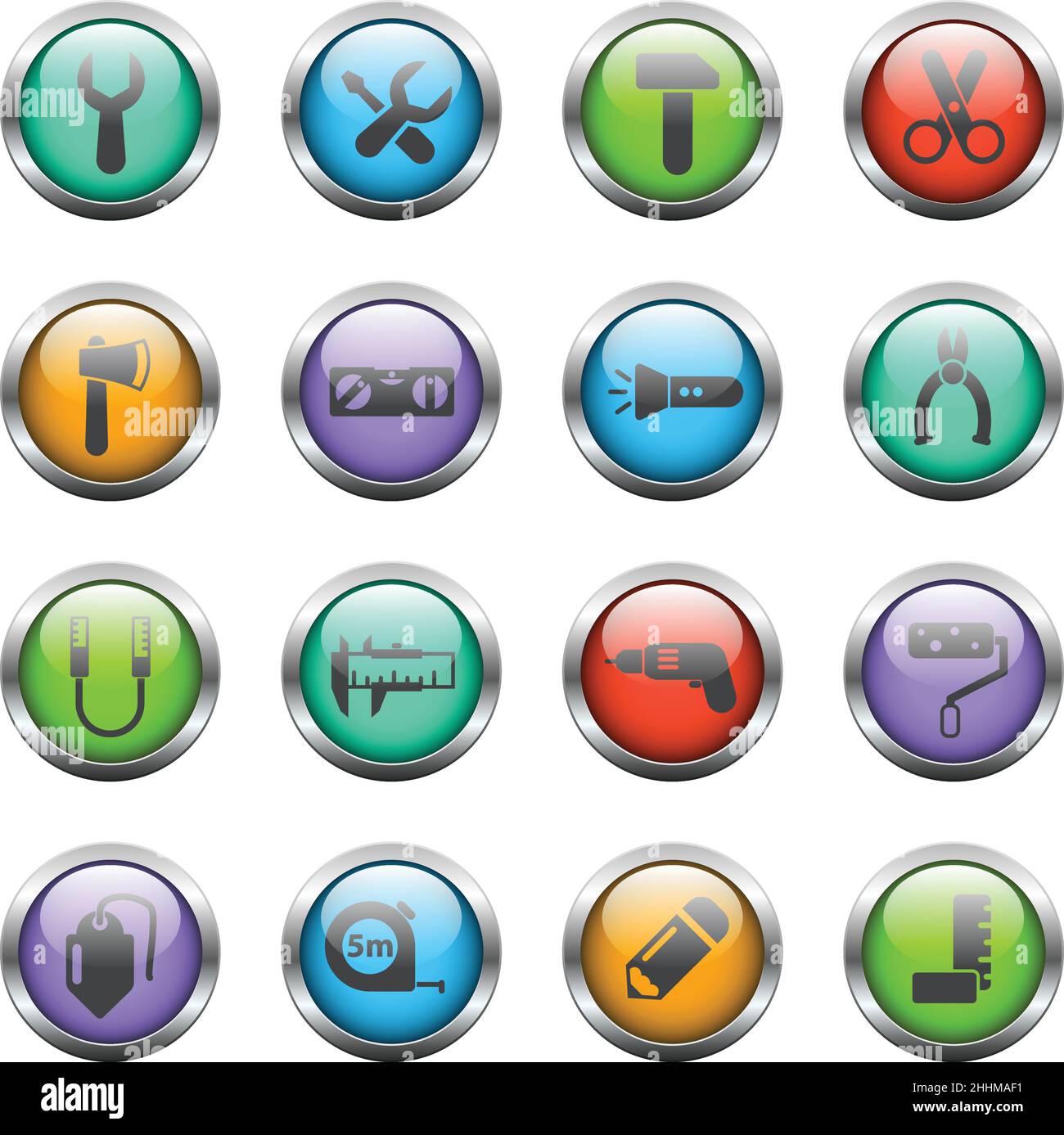 work tools icon set Stock Vector Image & Art - Alamy