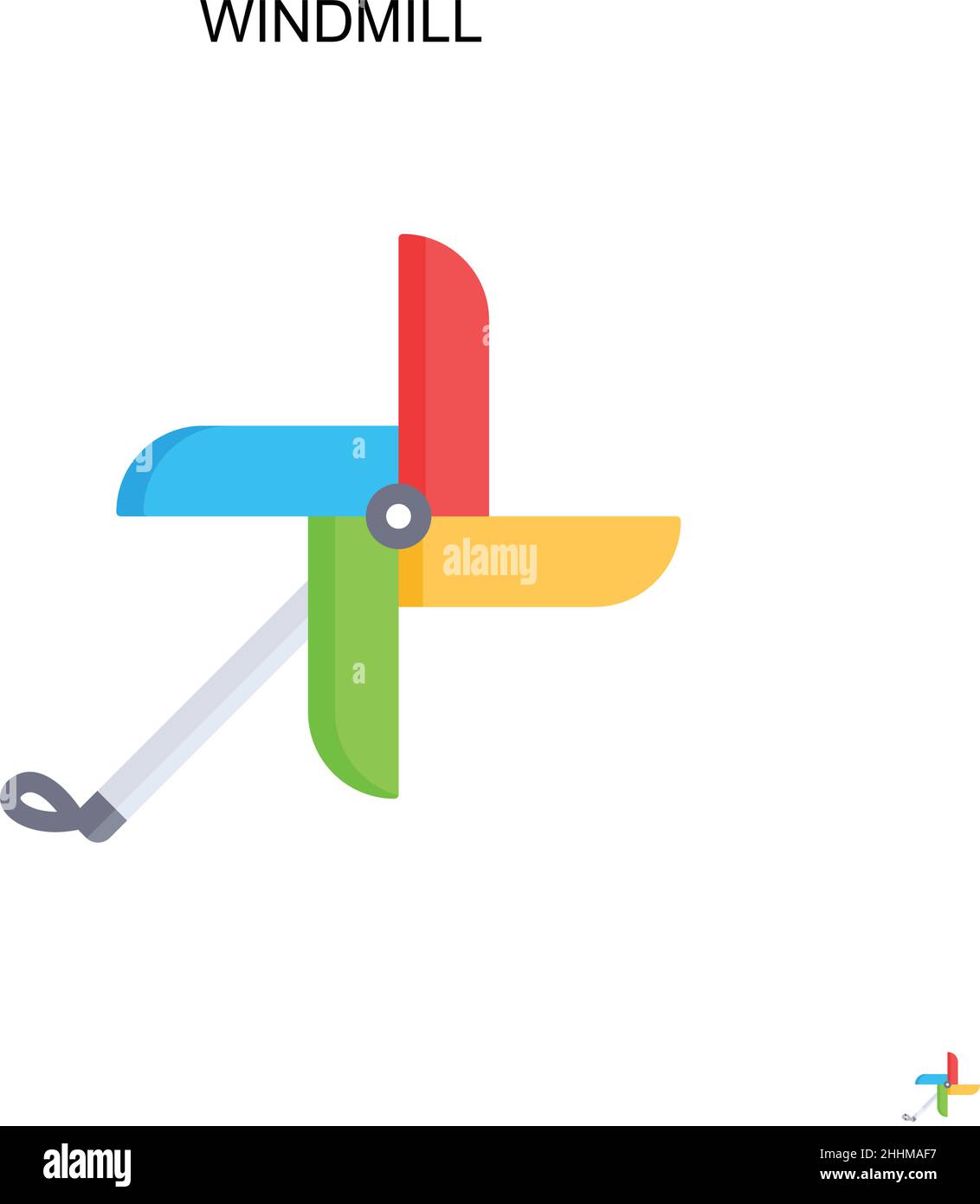 Windmill Simple vector icon.Perfect color modern pictogram on editable ...