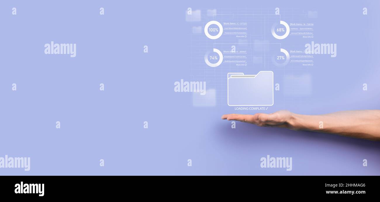 Business developer hand using board framework on virtual modern ...