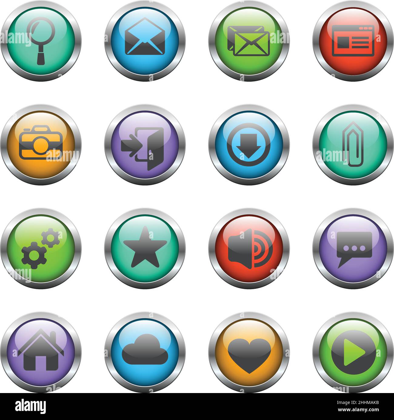 Set color user glass Cut Out Stock Images & Pictures - Alamy