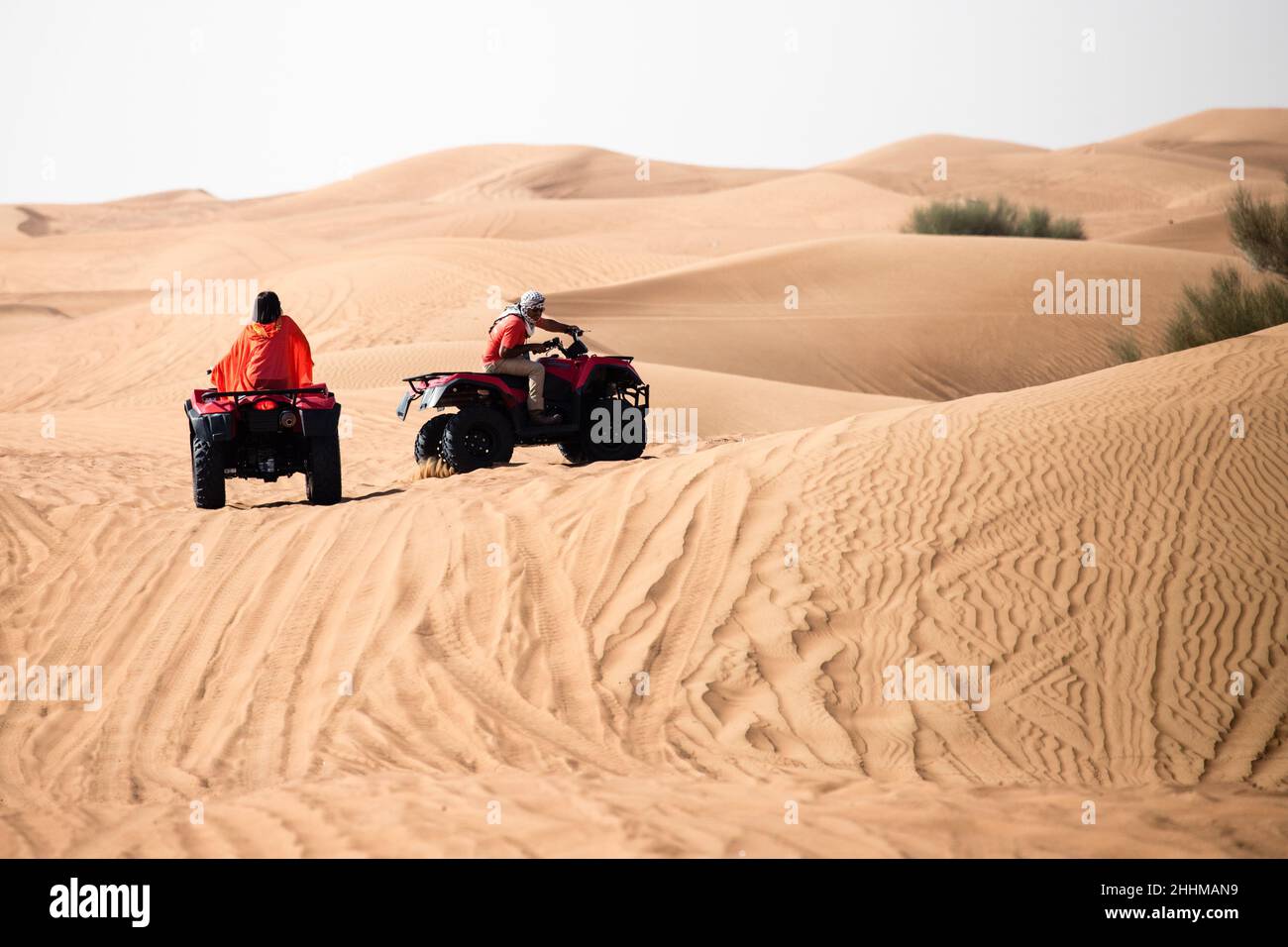 ATV Riding and Dune Bashing on a Desert Safari in Dubai, UAE Stock ...
