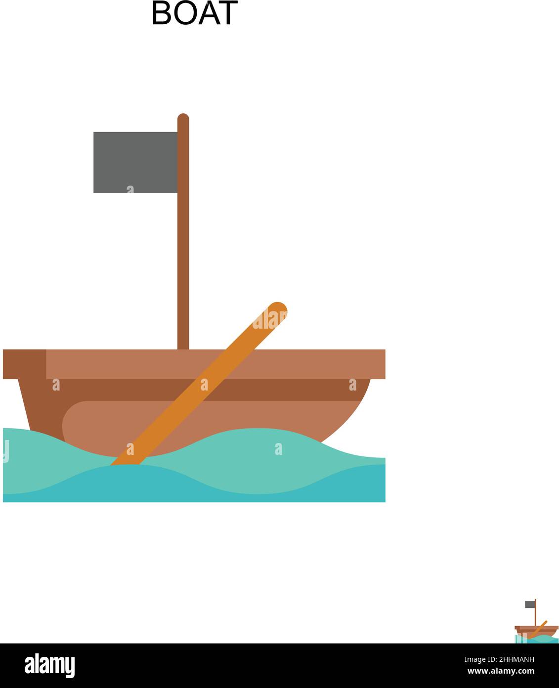 Boat Simple vector icon.Perfect color modern pictogram on editable ...