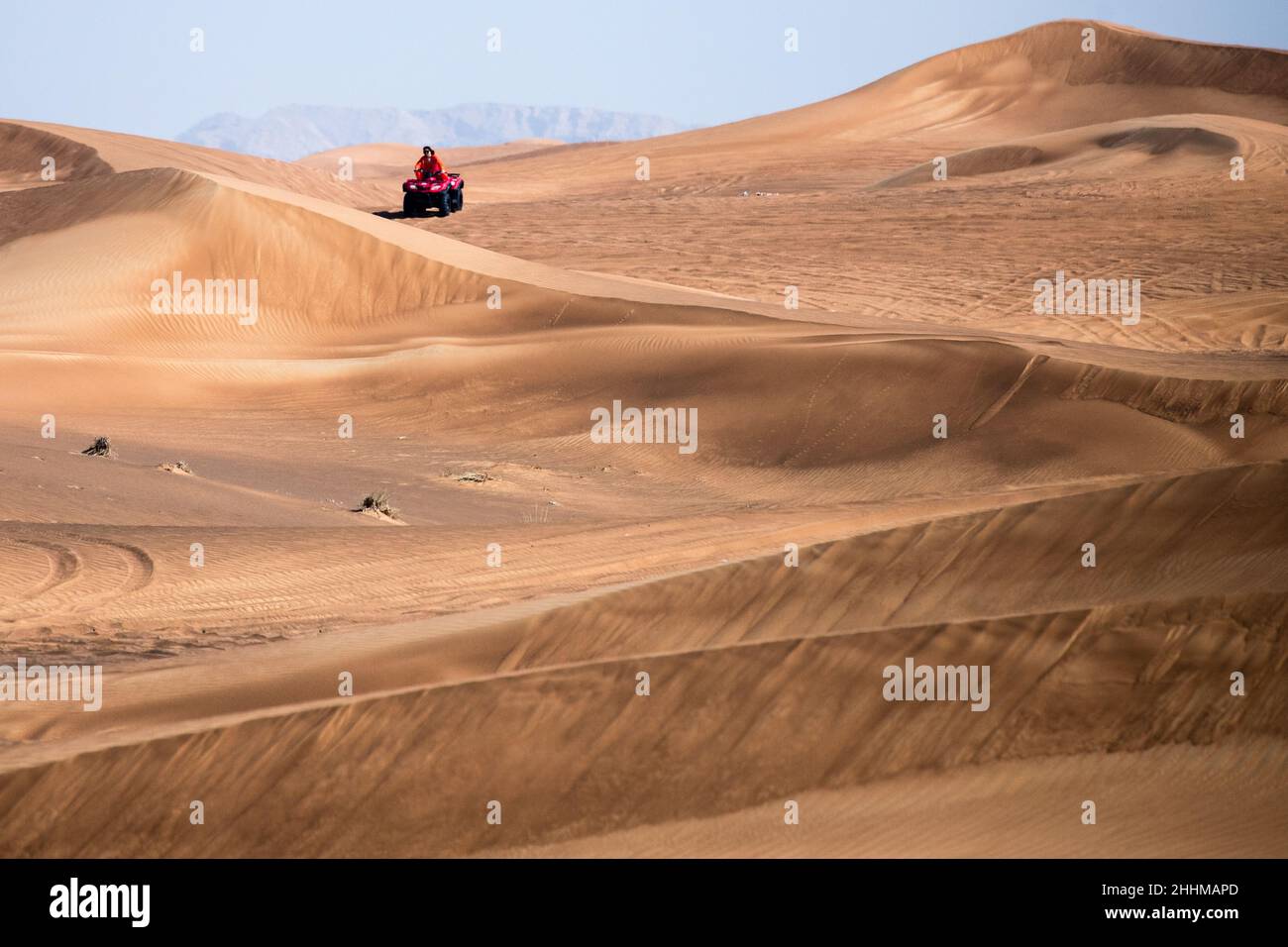 ATV Riding and Dune Bashing on a Desert Safari in Dubai, UAE Stock ...