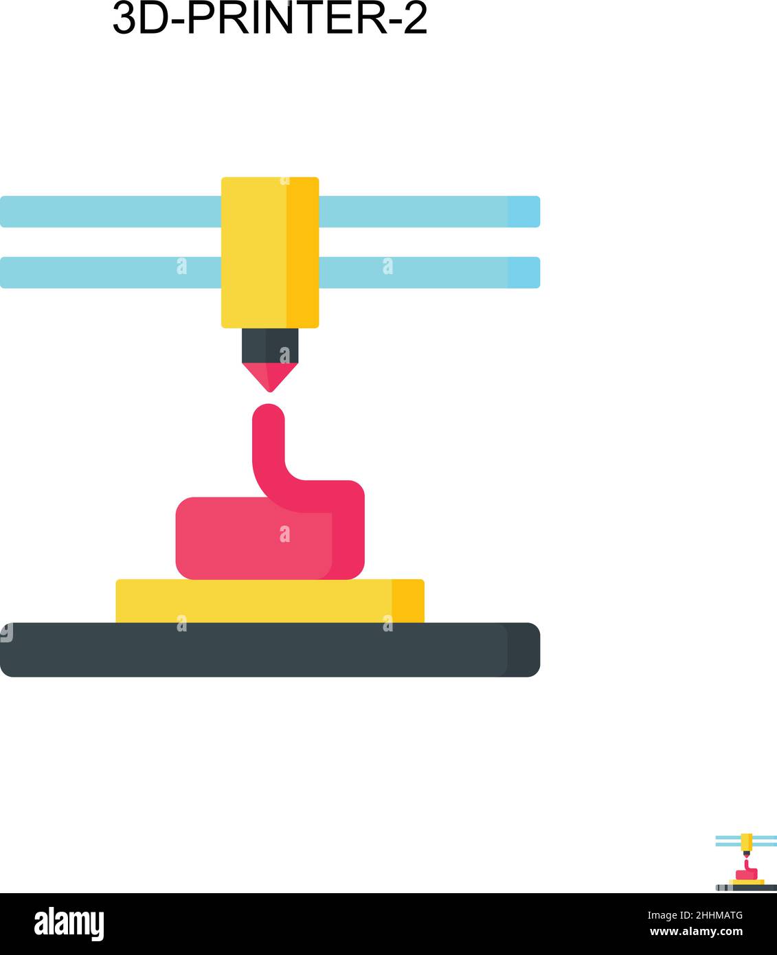 3d-printer-2 Simple vector icon.Perfect color modern pictogram on ...