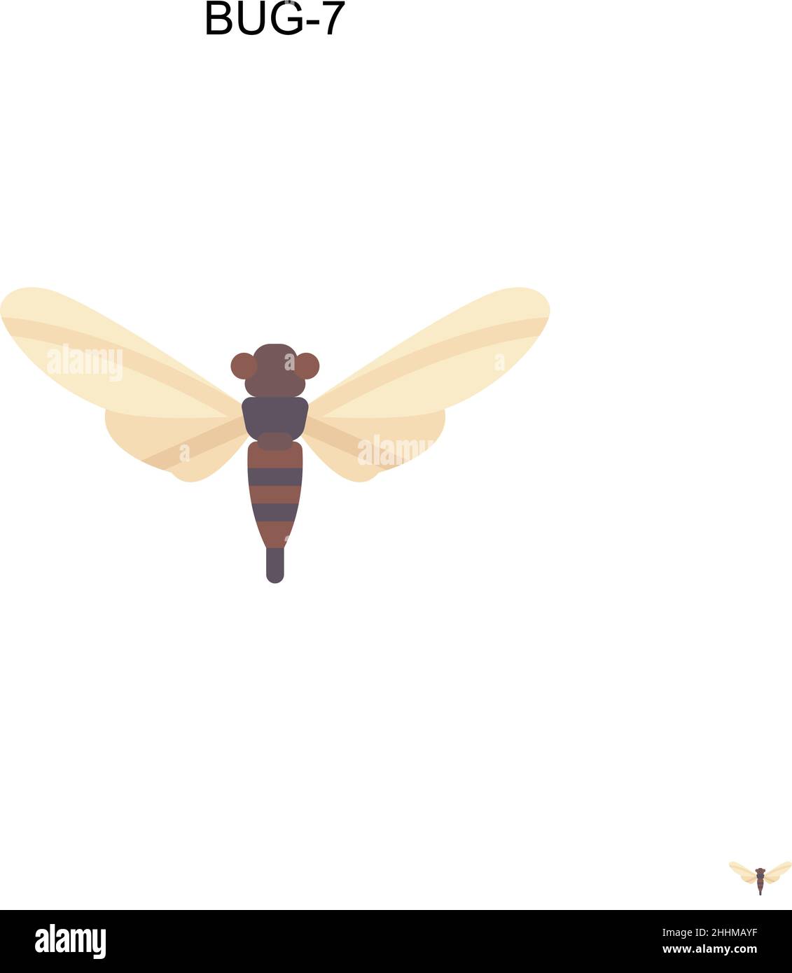 Bug-7 Simple vector icon.Perfect color modern pictogram on editable ...