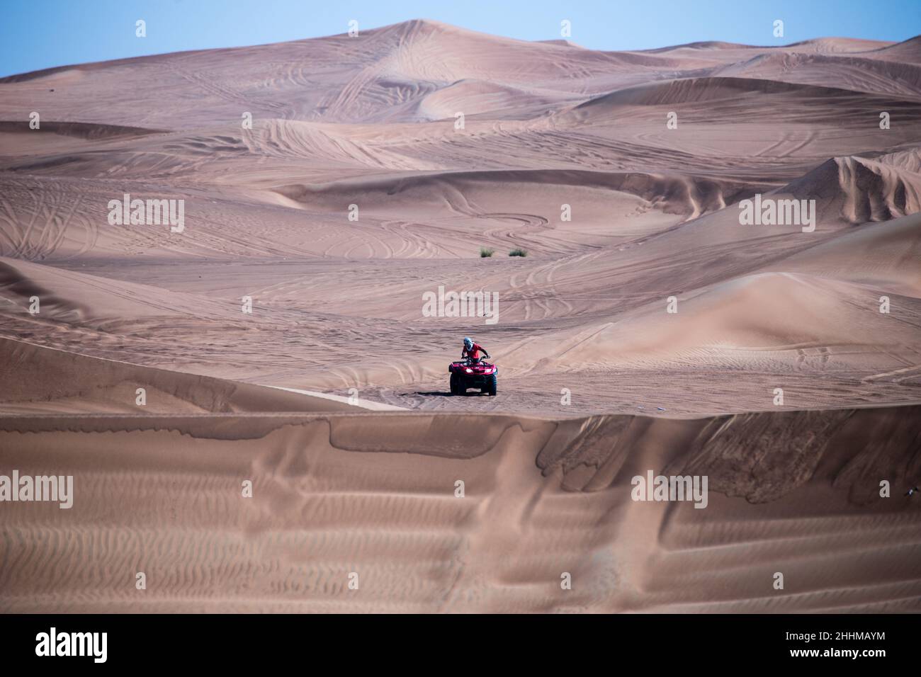 ATV Riding and Dune Bashing on a Desert Safari in Dubai, UAE Stock ...