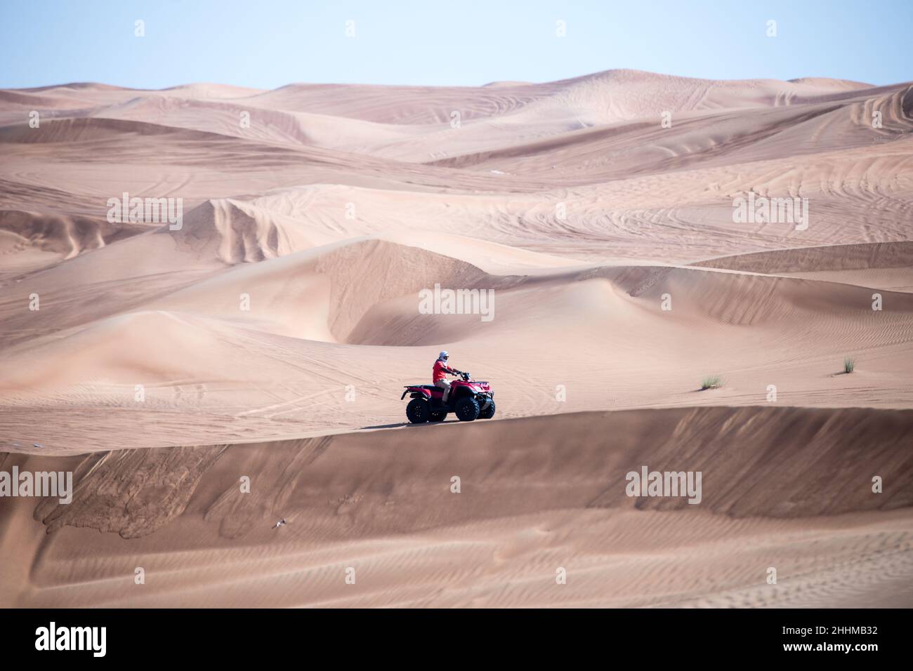 ATV Riding and Dune Bashing on a Desert Safari in Dubai, UAE Stock ...