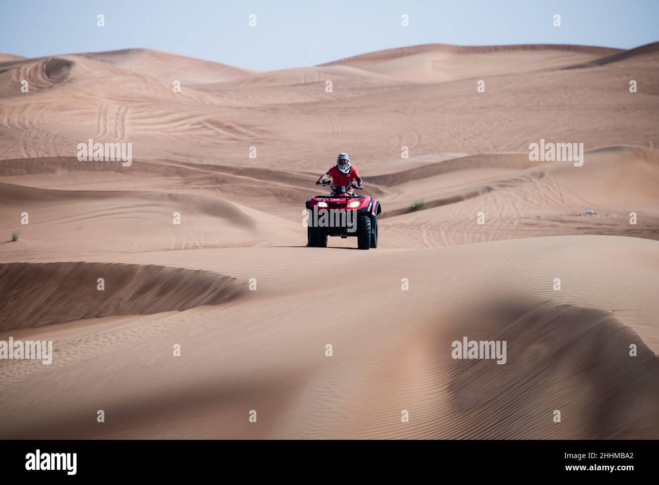 ATV Riding and Dune Bashing on a Desert Safari in Dubai, UAE Stock ...