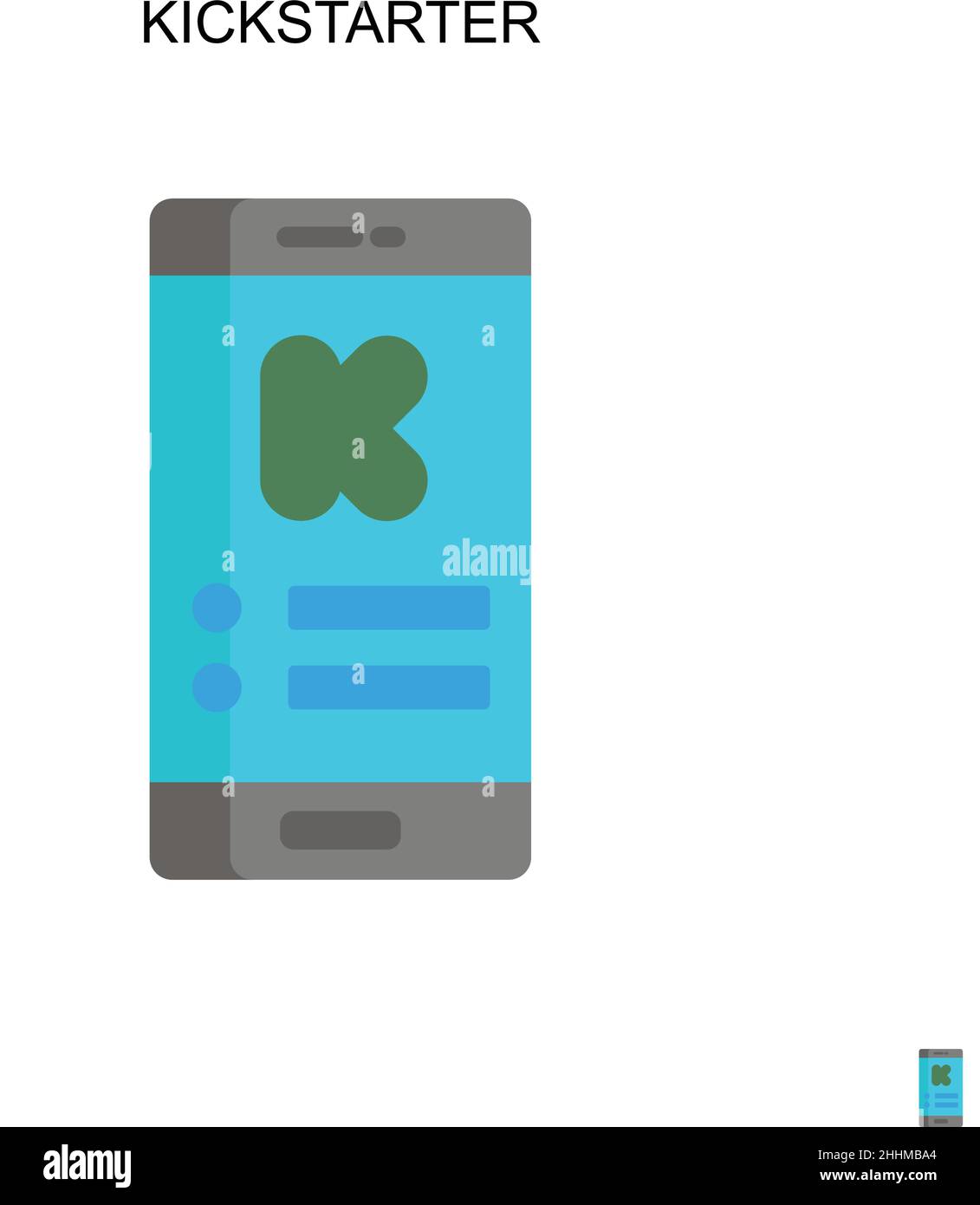 Kickstarter Simple vector icon.Perfect color modern pictogram on ...