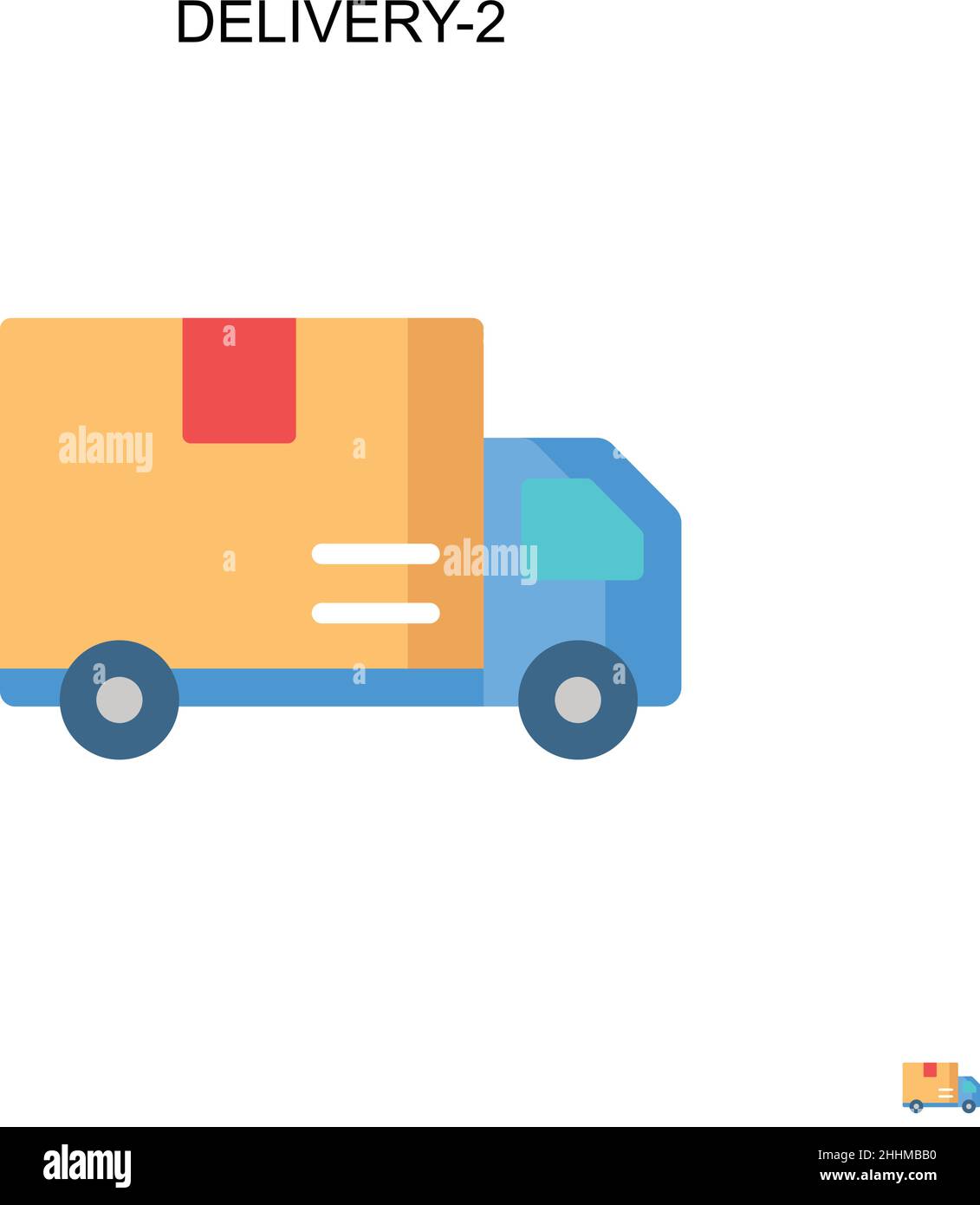 Delivery-2 Simple vector icon.Perfect color modern pictogram on ...