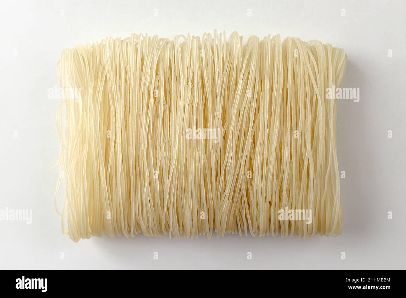 Rice noodle noodles on a white background Stock Photo - Alamy