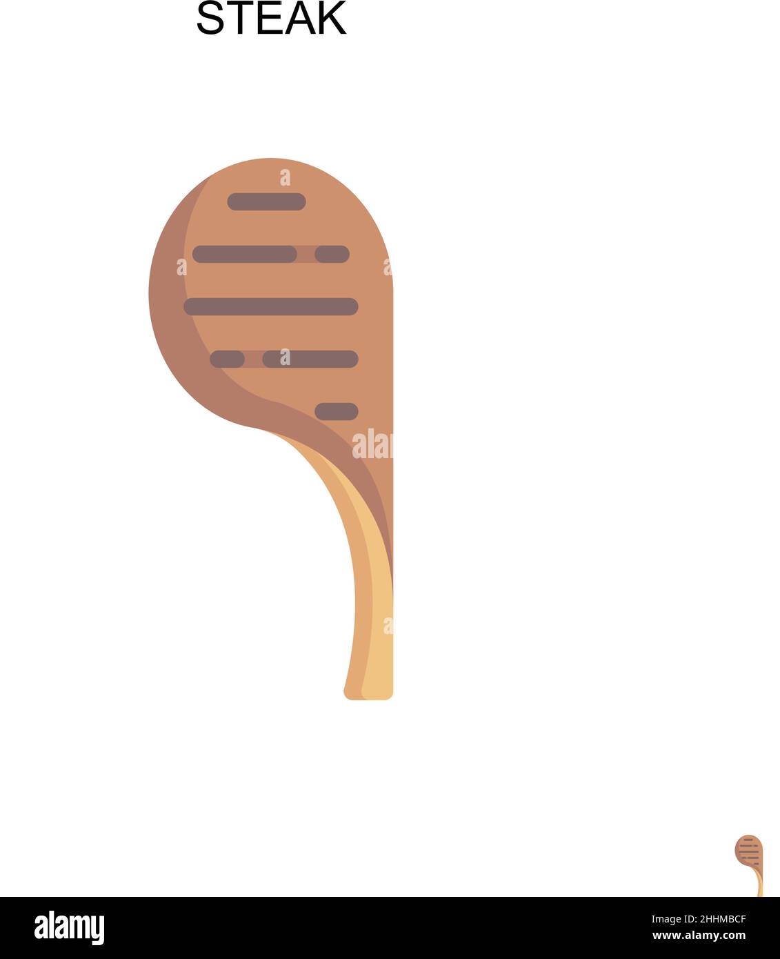 Steak Simple vector icon.Perfect color modern pictogram on editable ...