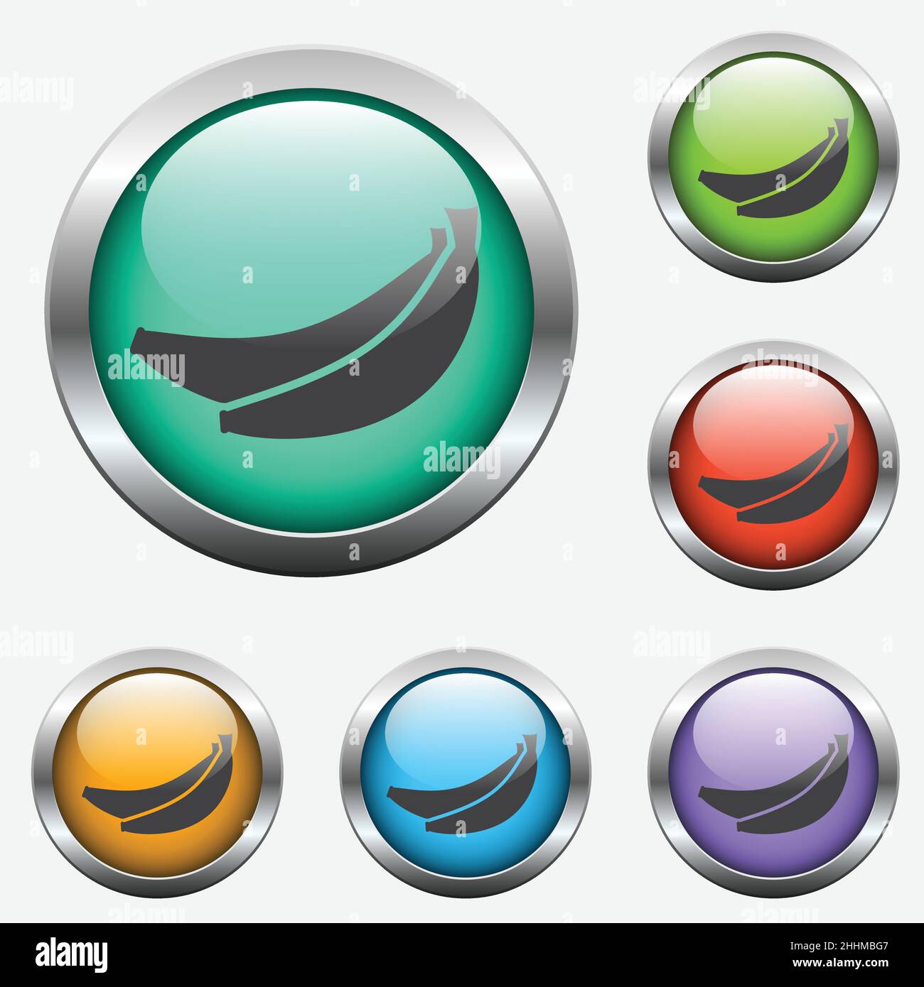 bananas glass buttons Stock Vector Image & Art - Alamy