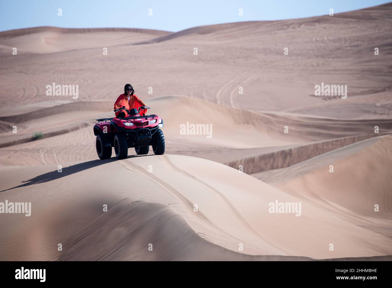 ATV Riding and Dune Bashing on a Desert Safari in Dubai, UAE Stock ...
