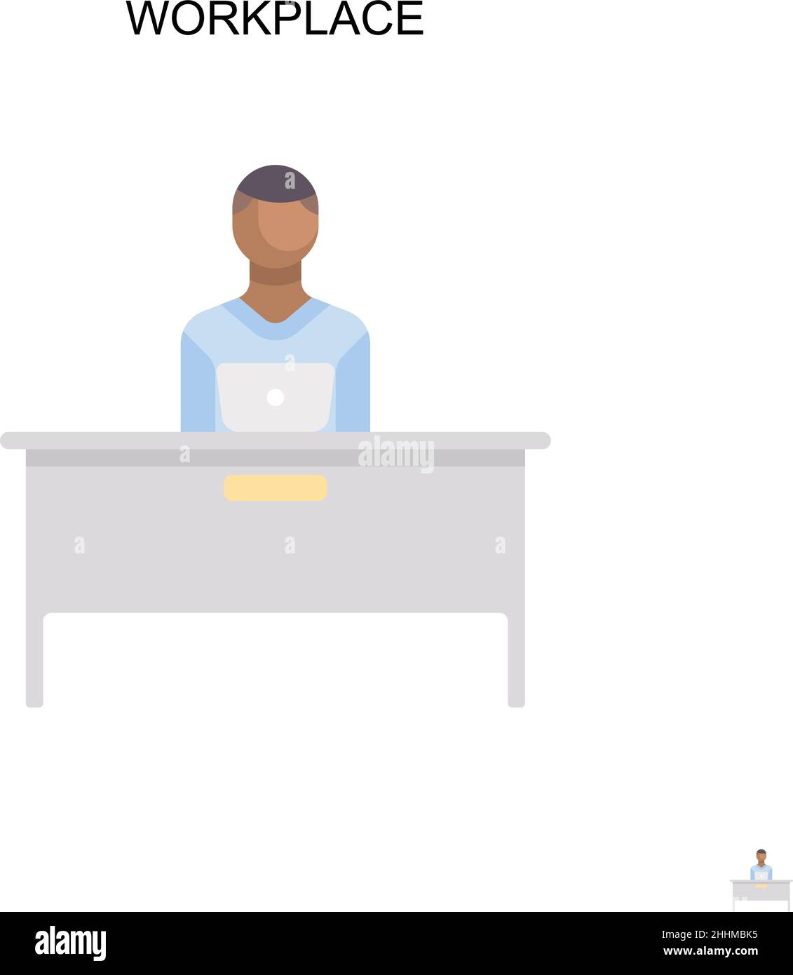 Workplace Simple vector icon.Perfect color modern pictogram on editable ...