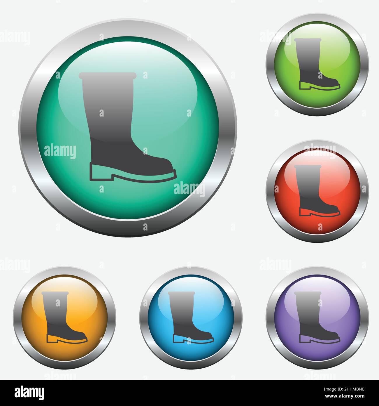 Green rubber boot on Stock Vector Images - Alamy