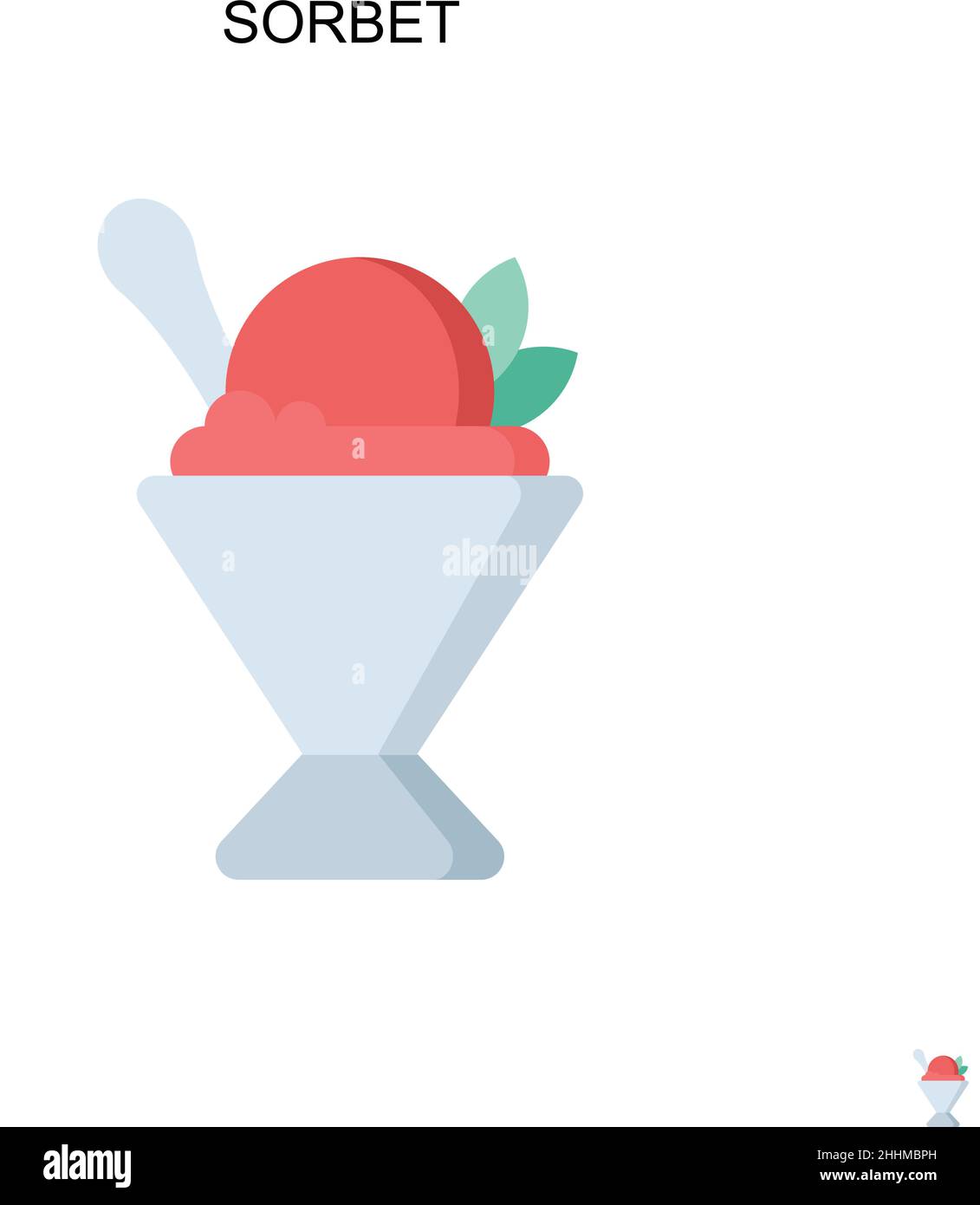 Sorbet Simple vector icon.Perfect color modern pictogram on editable ...