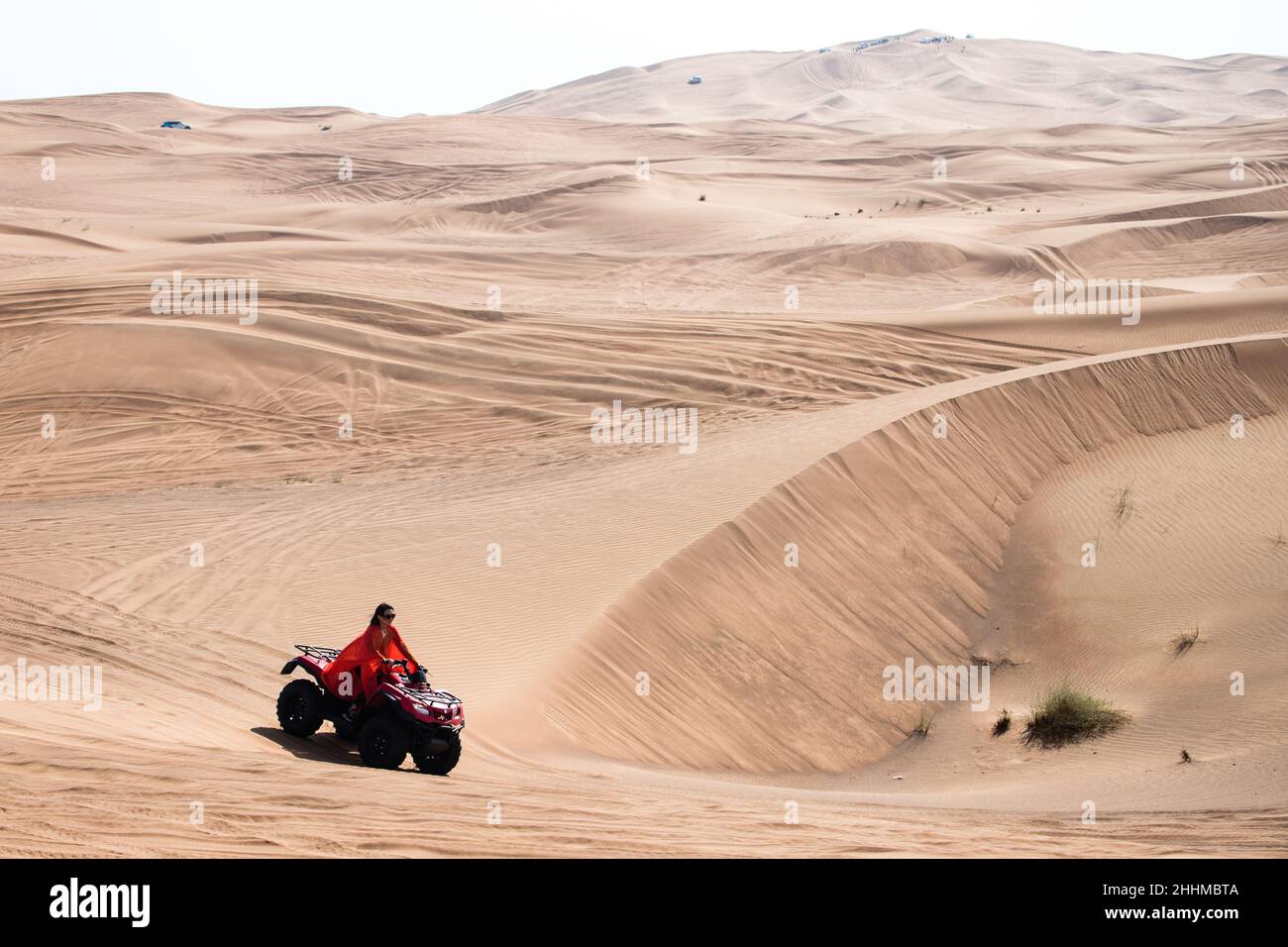 ATV Riding and Dune Bashing on a Desert Safari in Dubai, UAE Stock ...