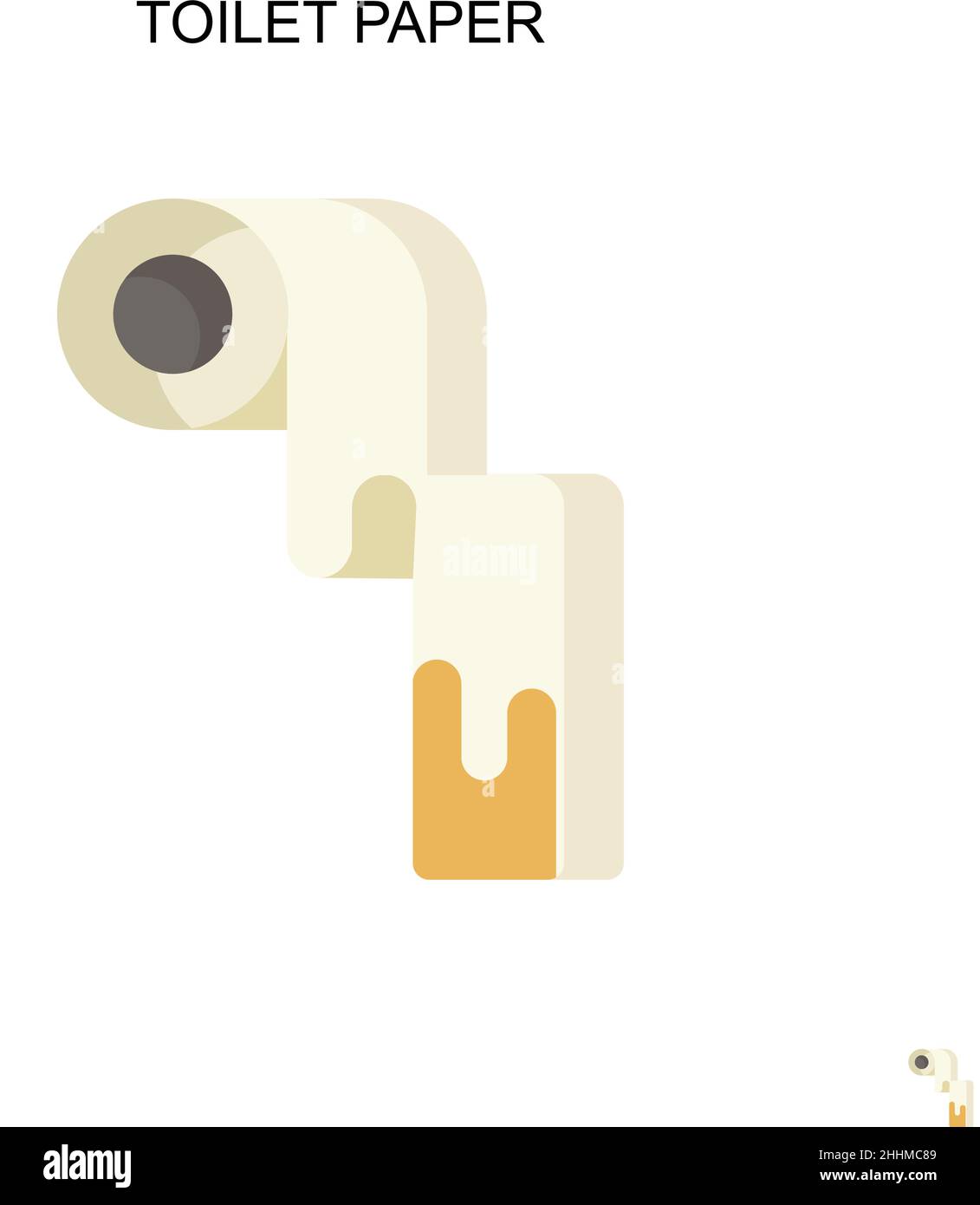 Toilet paper Simple vector icon.Perfect color modern pictogram on ...