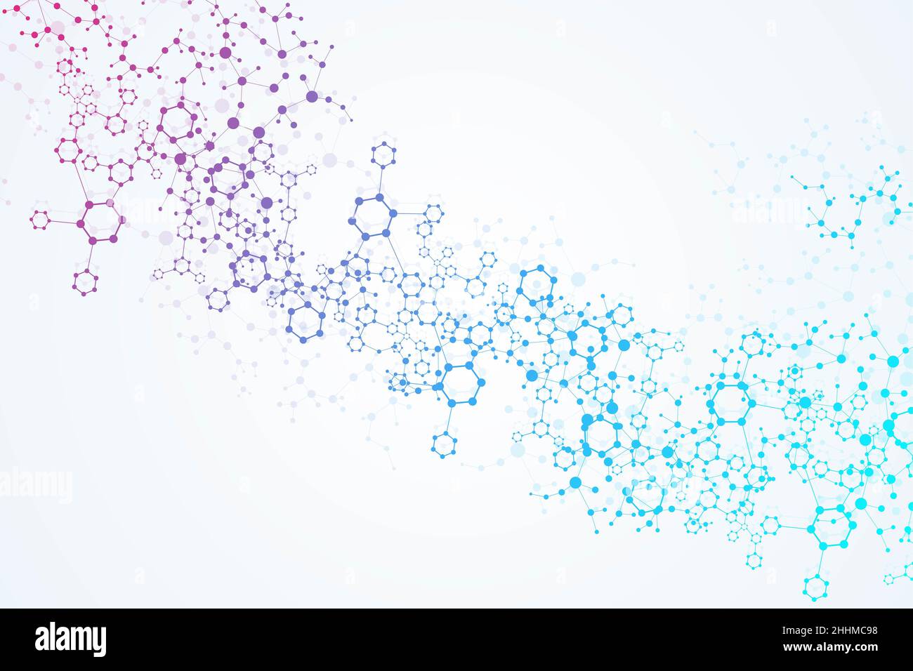 Science Network Pattern Connecting Lines And Dots Technology Hexagons
