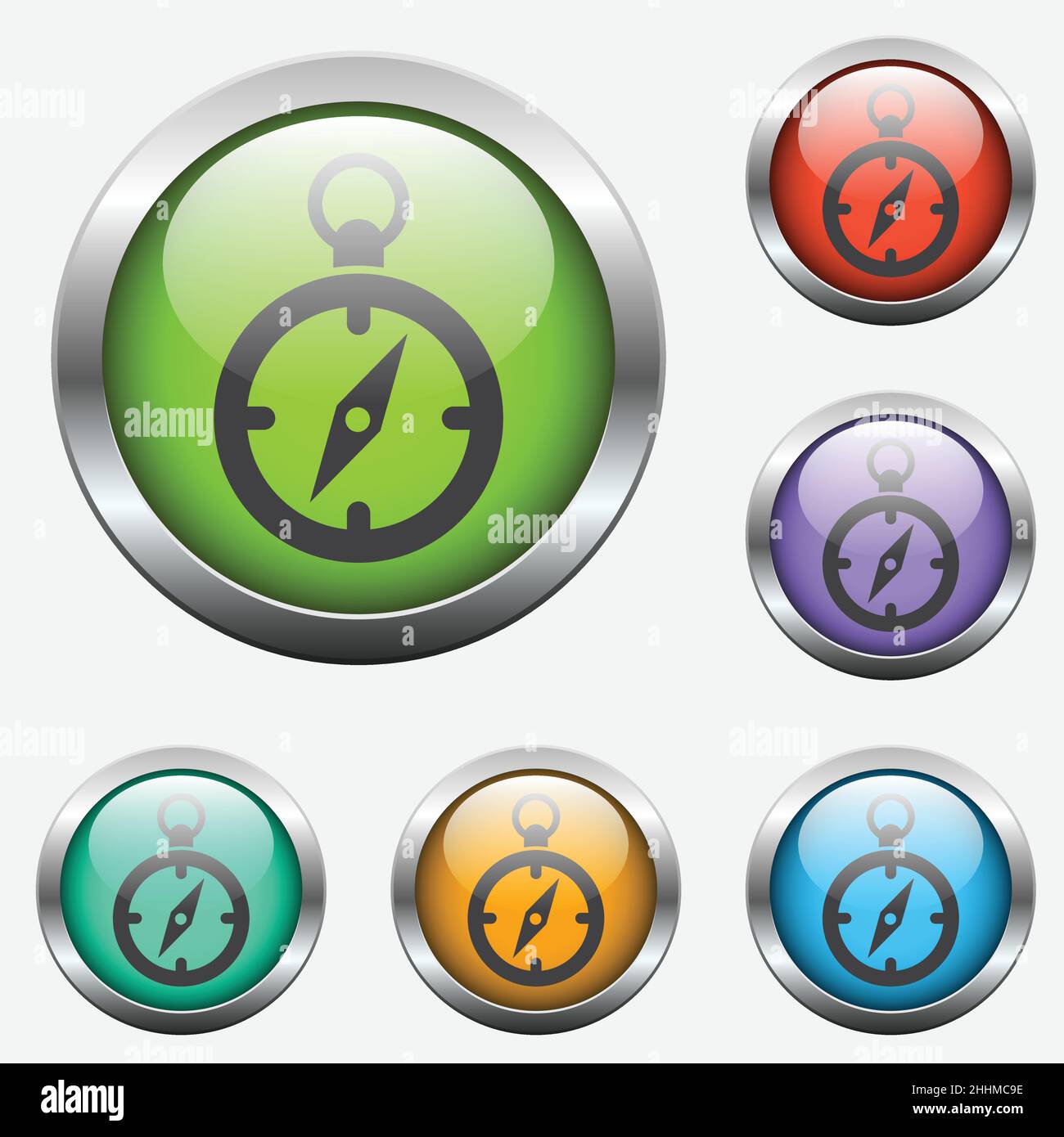 compass glass buttons Stock Vector Image & Art - Alamy