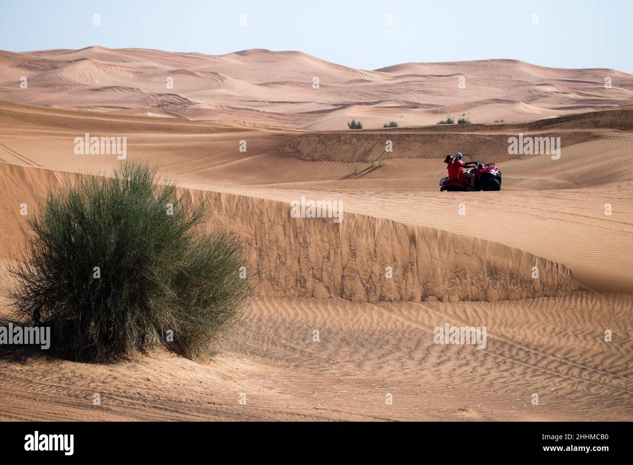 ATV Riding and Dune Bashing on a Desert Safari in Dubai, UAE Stock ...